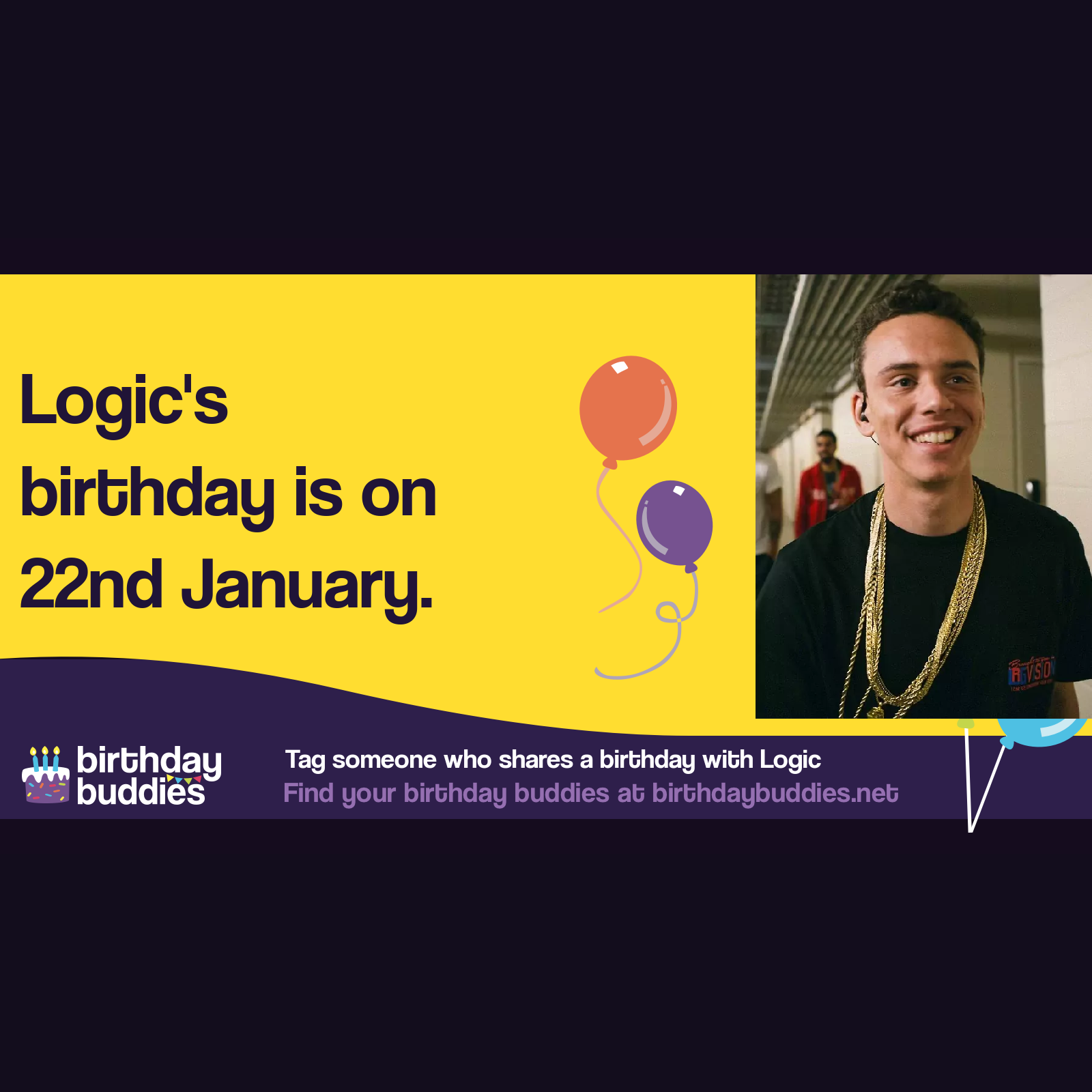 Logic's birthday is 22nd January 1990