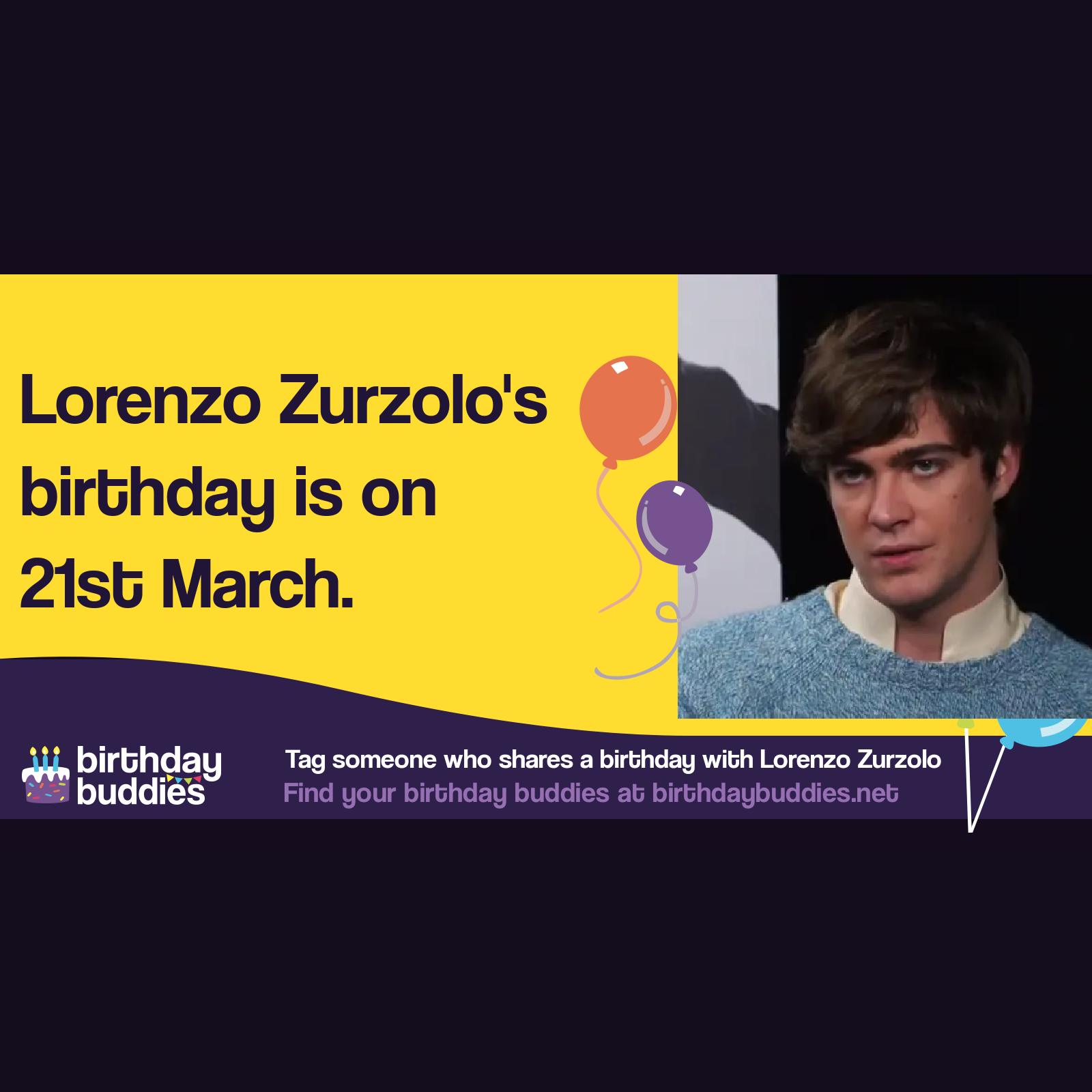 Lorenzo Zurzolo's birthday is 21st March 2000