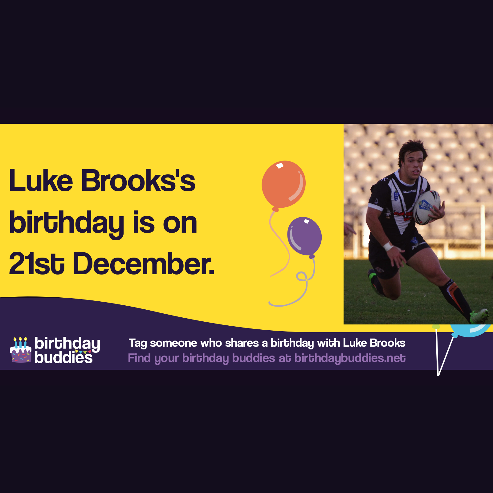 Luke Brooks's birthday is 21st December 1994