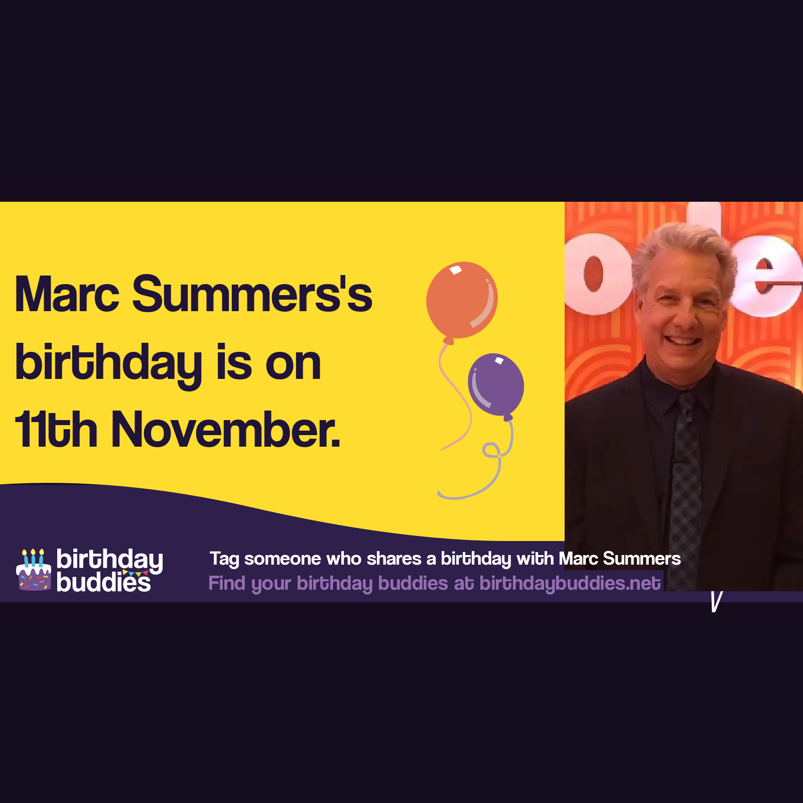 Marc Summers's birthday is 11th November 1951