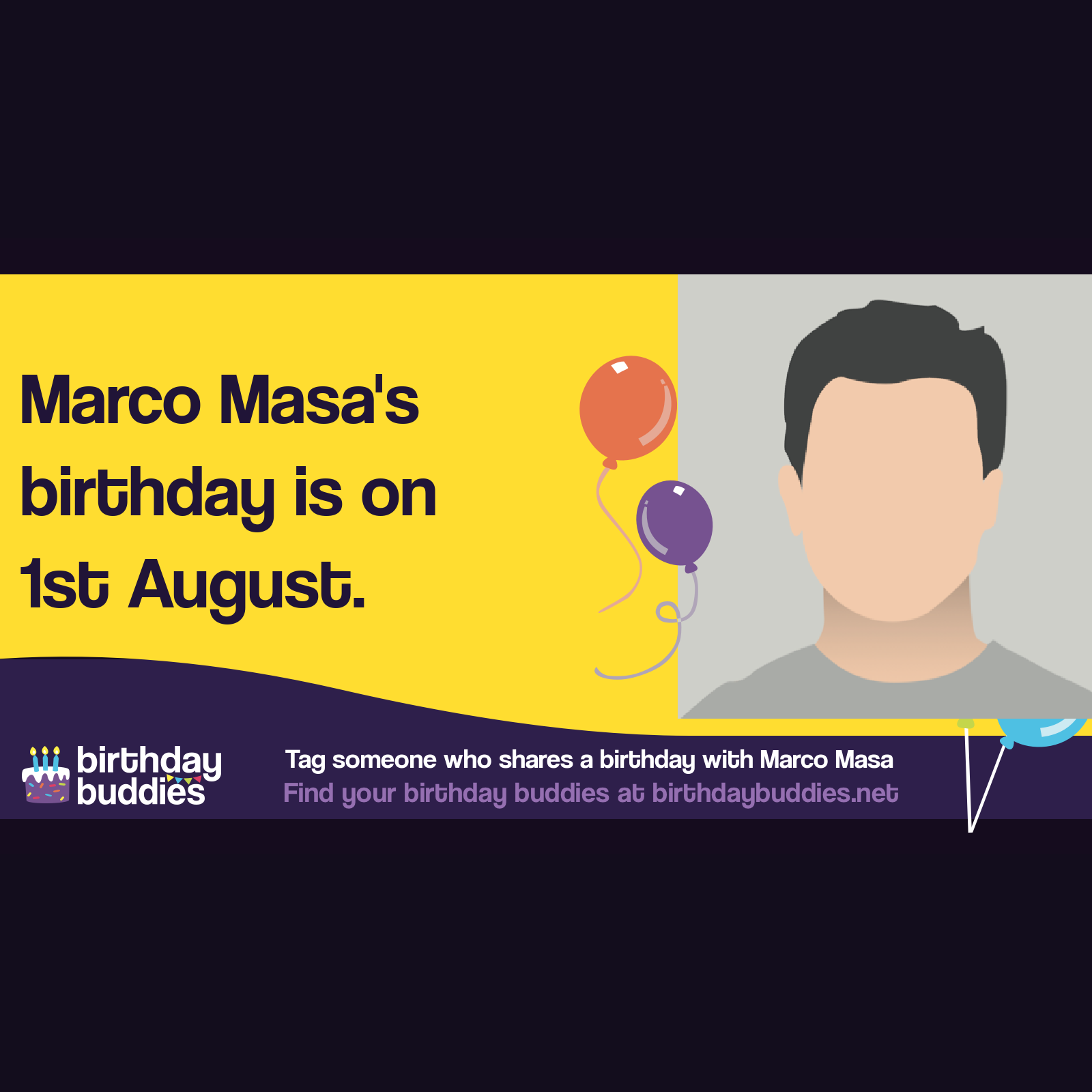 Marco Masa's birthday is 1st August 2007