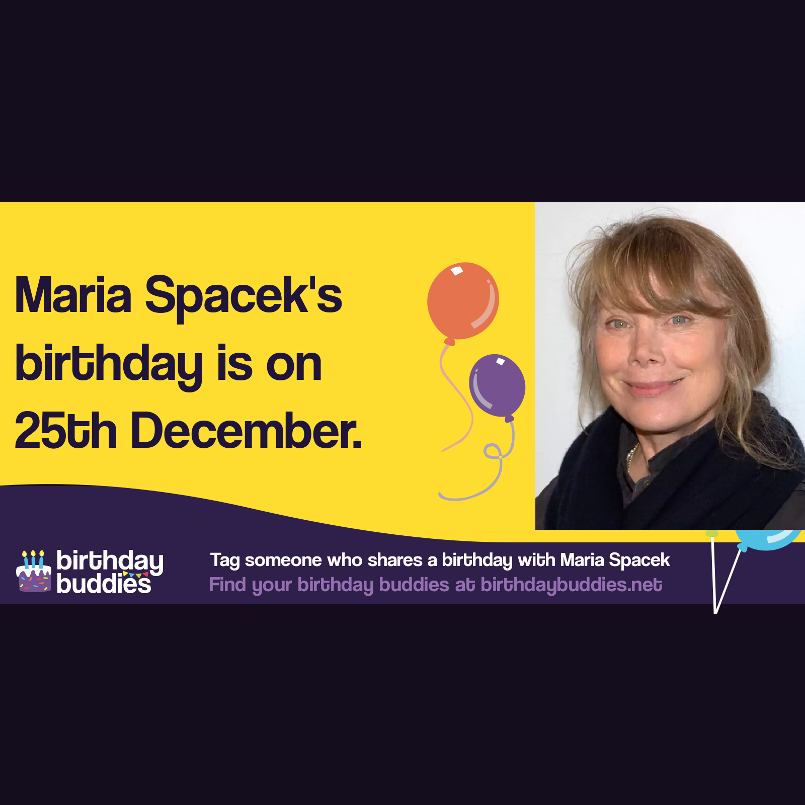 Maria Spacek's birthday is 25th December 1949