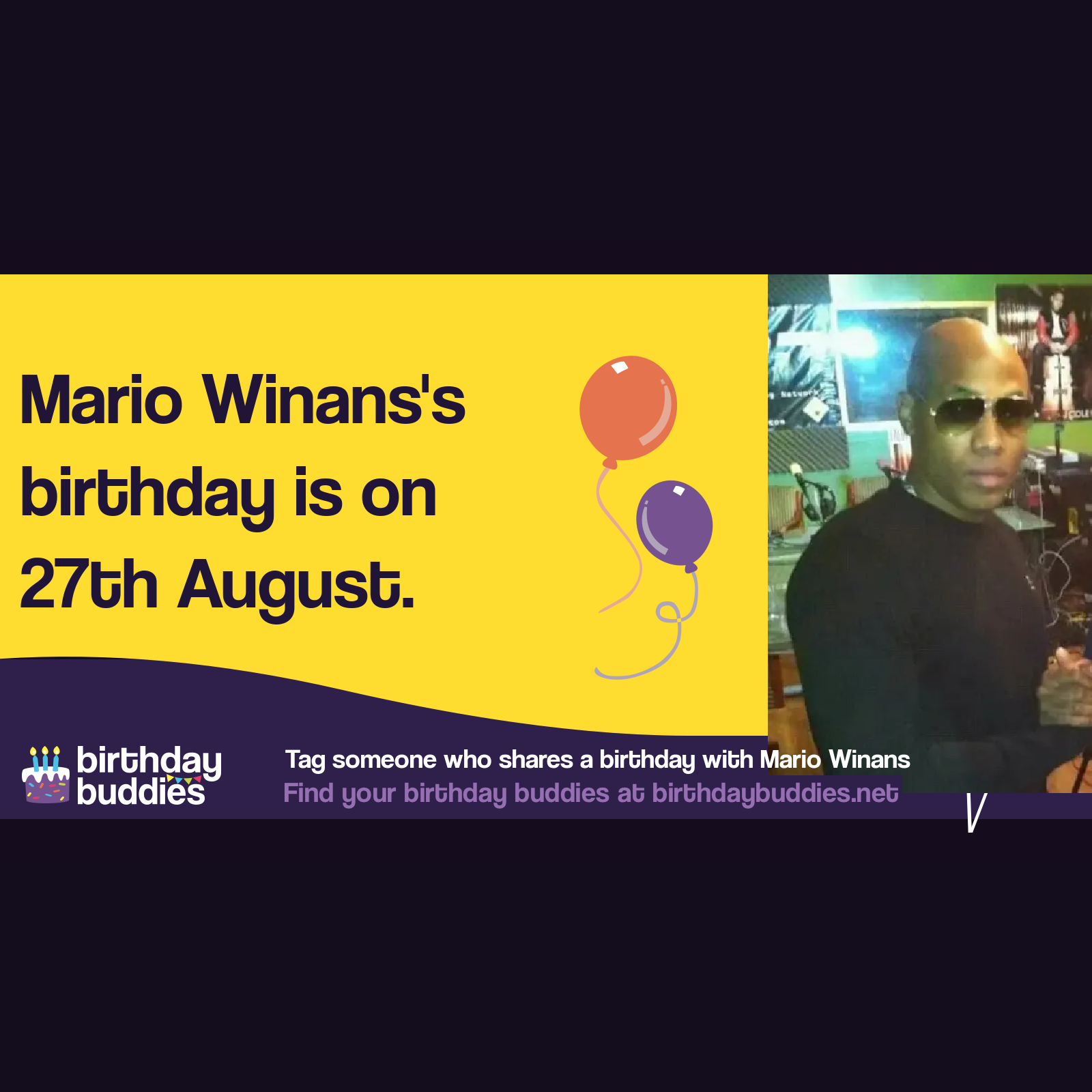Mario Winans's birthday is 27th August 1974