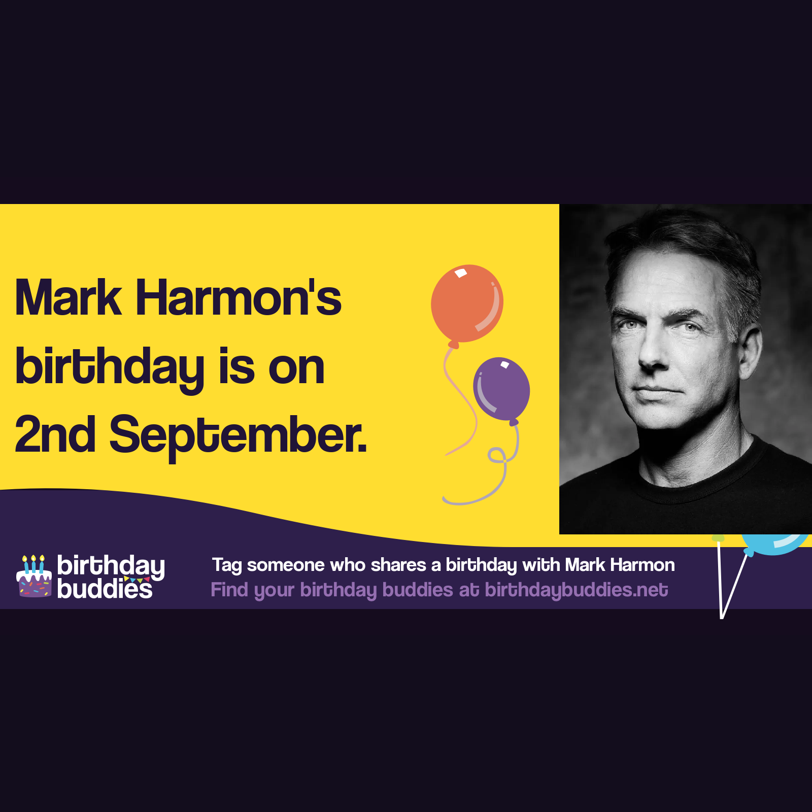 Mark Harmon's birthday is 2nd September 1951