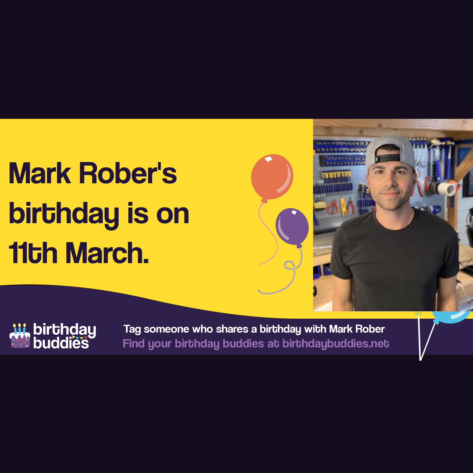 Mark Rober's birthday is 11th March 1980