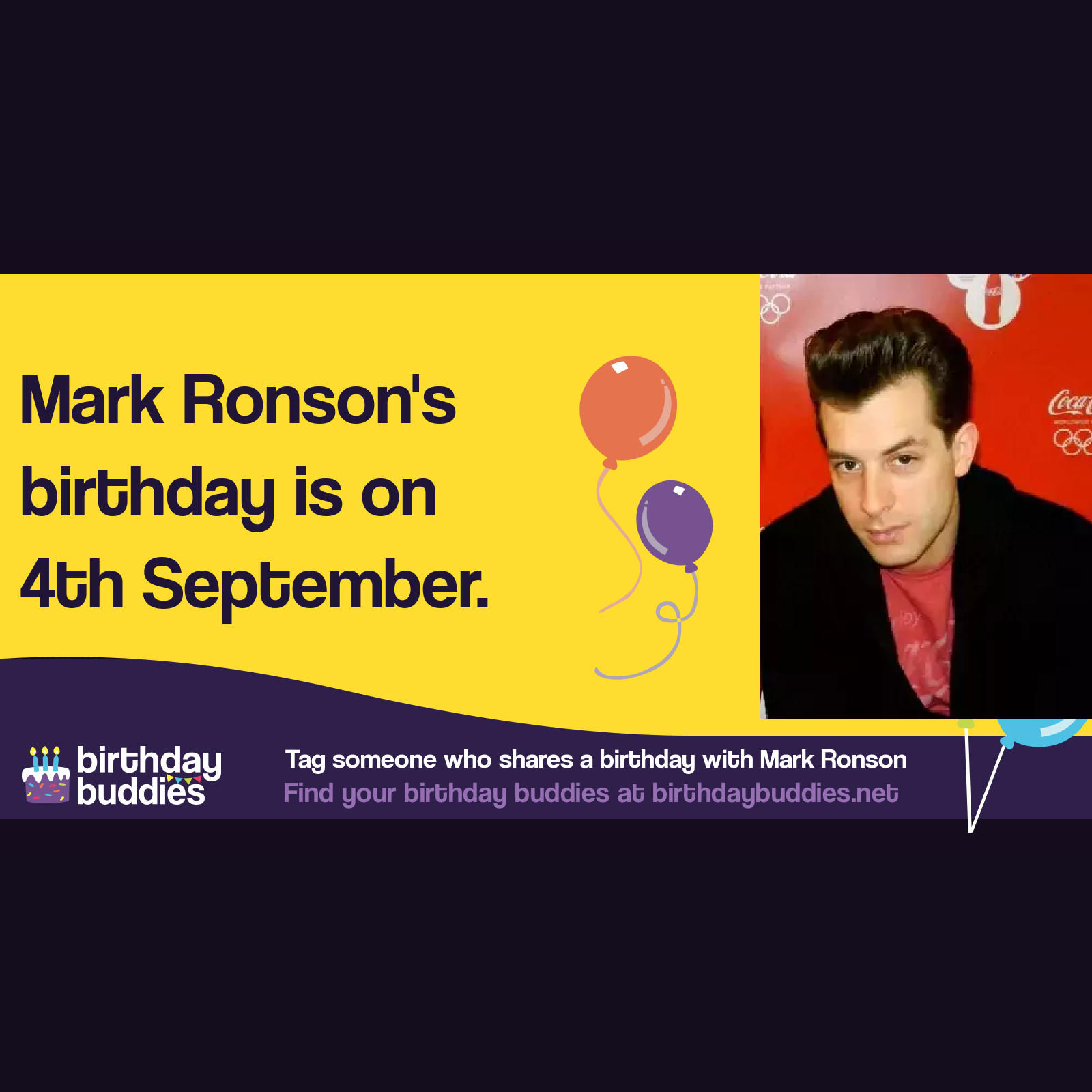 Mark Ronson's birthday is 4th September 1975