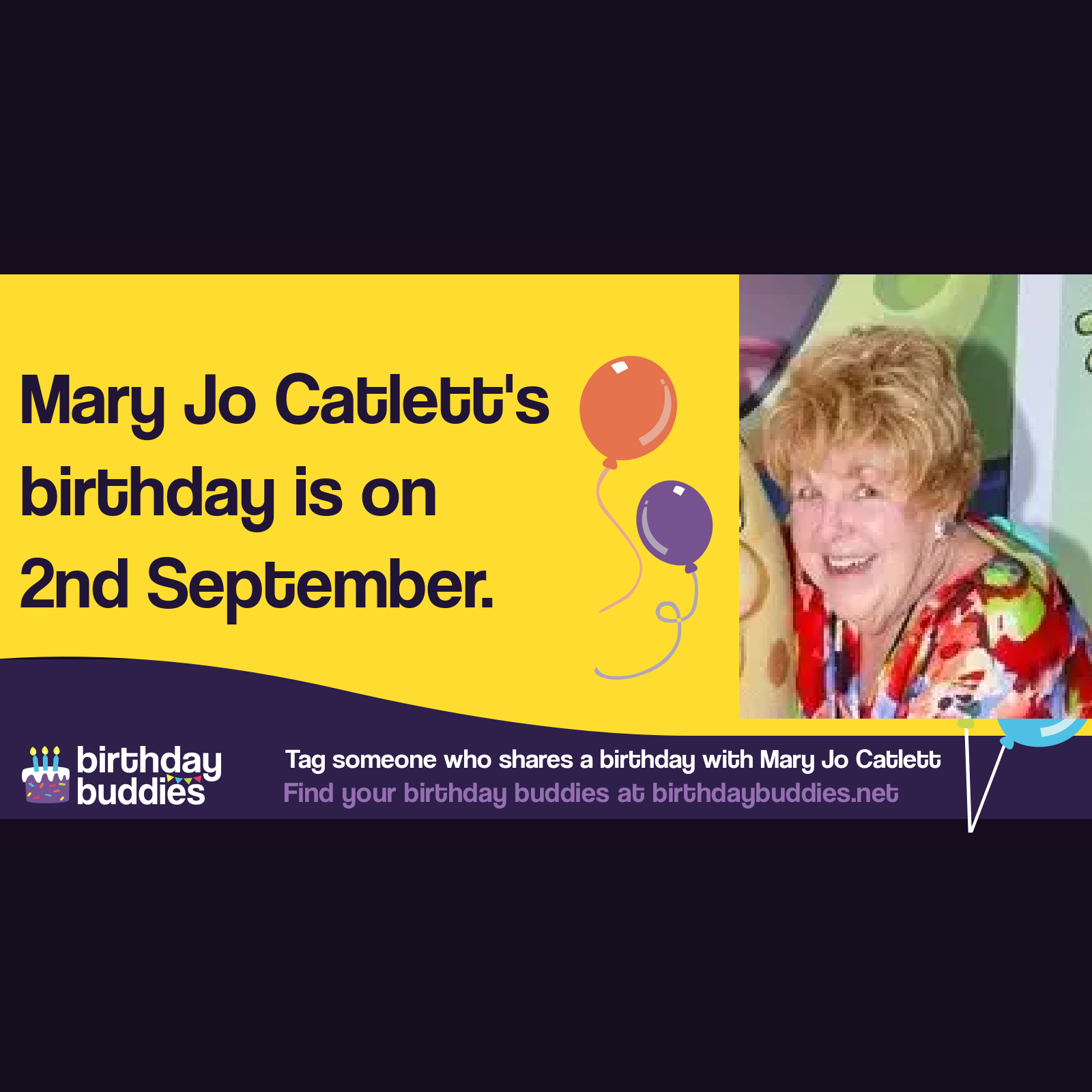 Mary Jo Catlett's birthday is 2nd September 1938