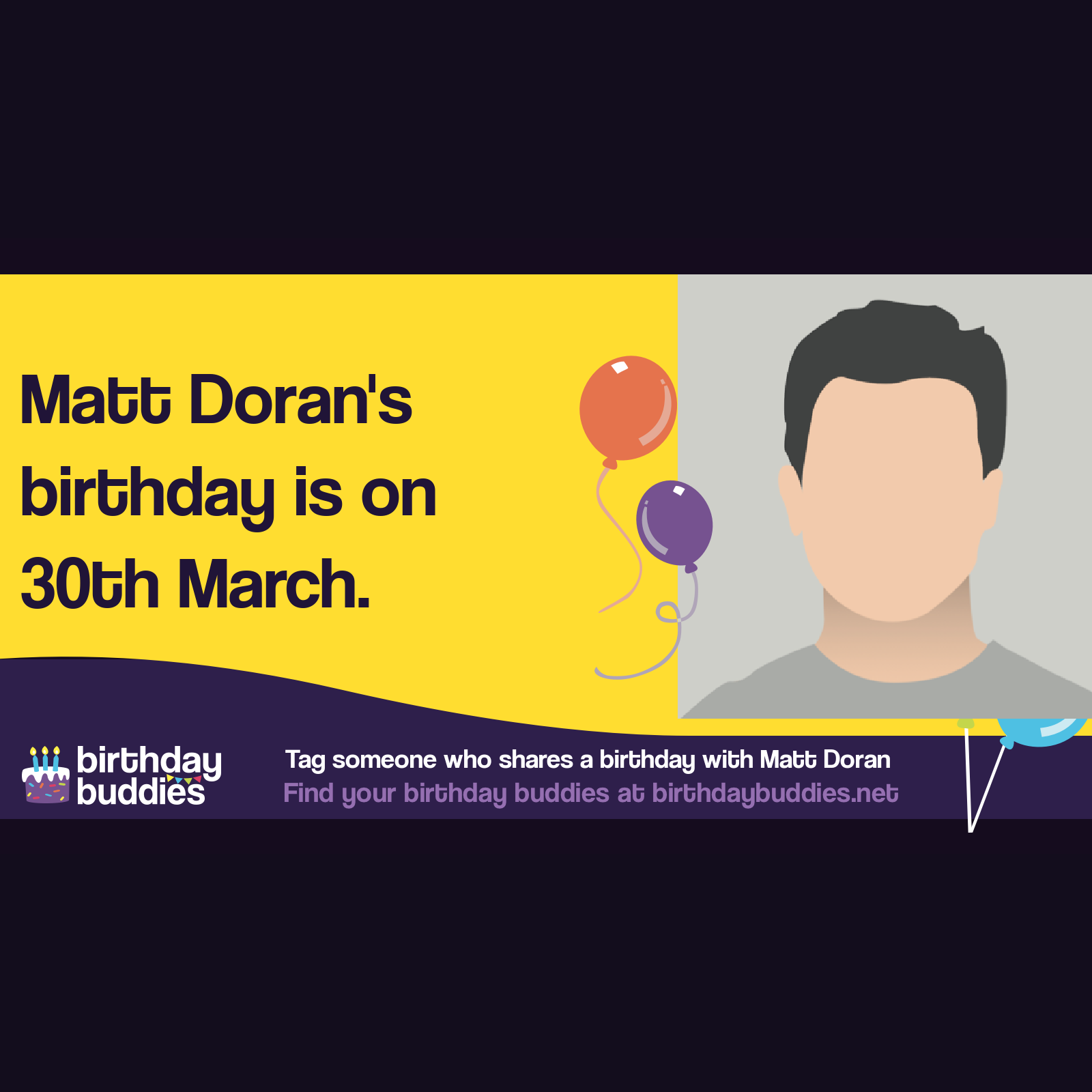 Matt Doran's birthday is 30th March 1976