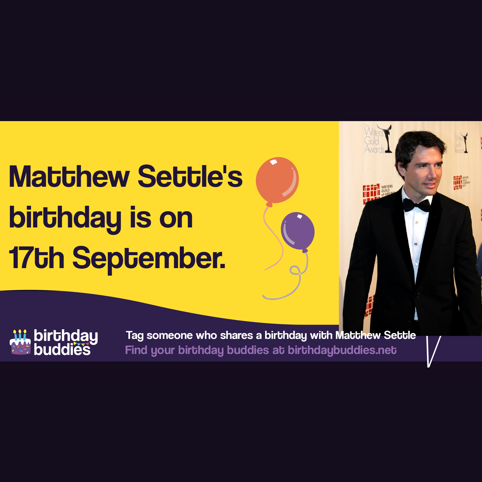 Matthew Settle's birthday is 17th September 1969