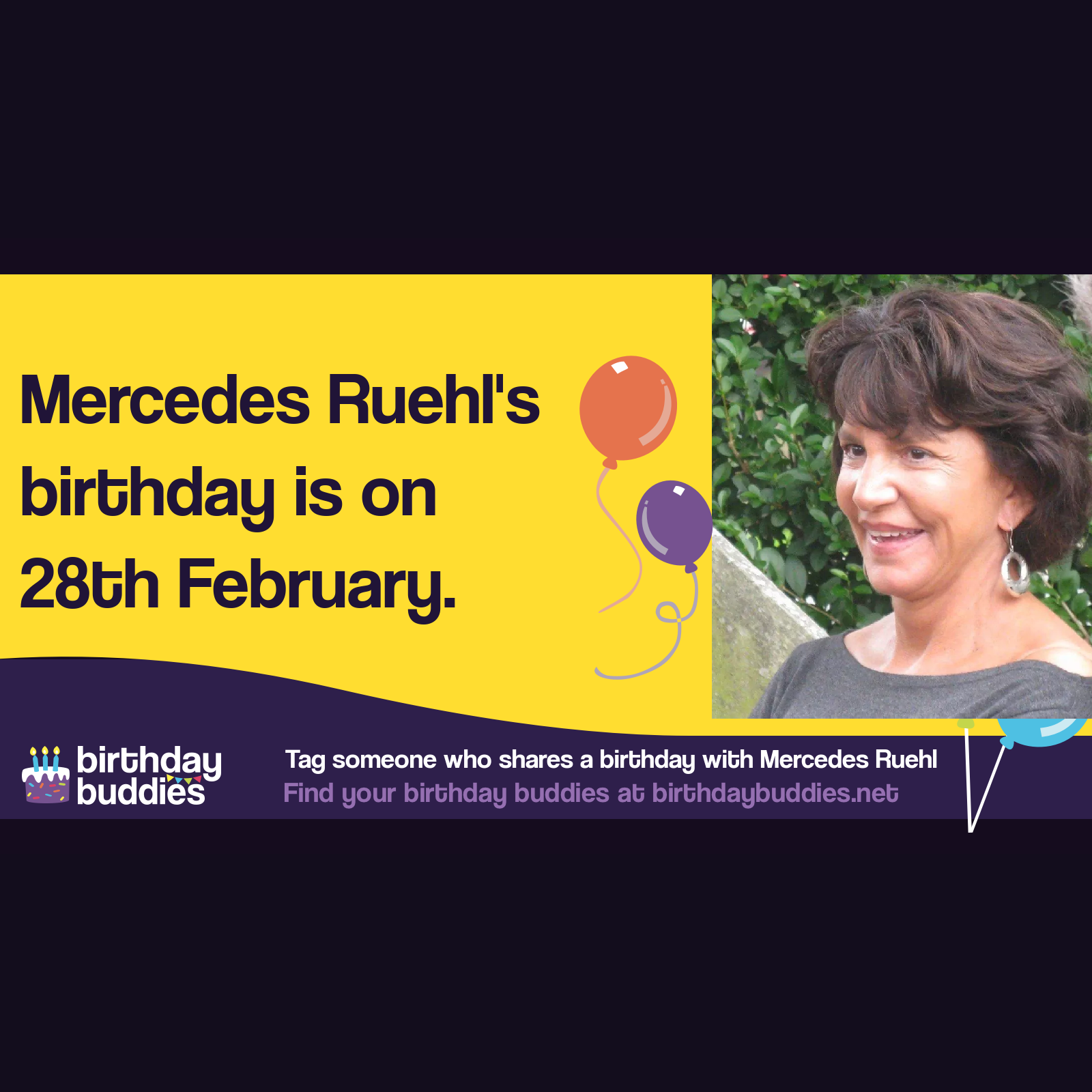 Mercedes Ruehl's birthday is 28th February 1948