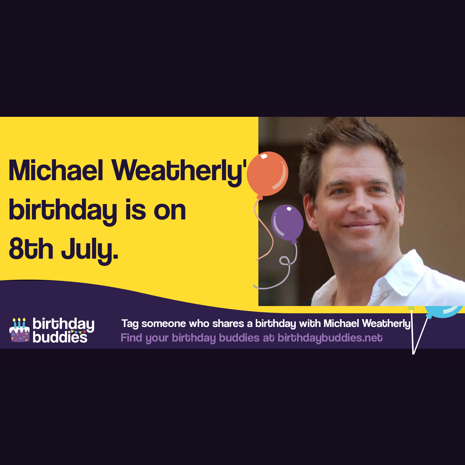 Michael Weatherly's birthday is 8th July 1968