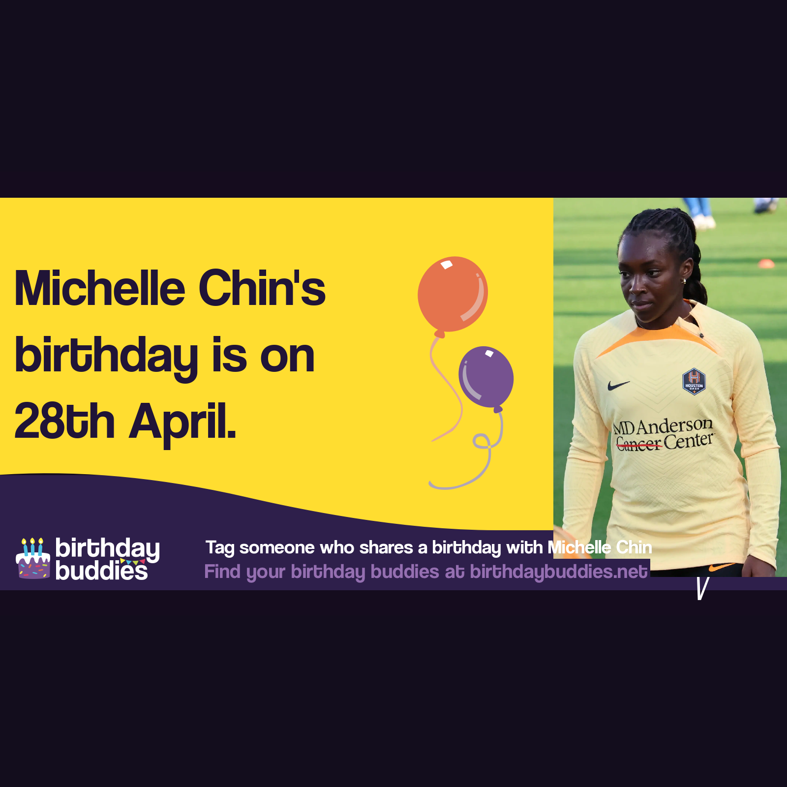 Michelle Chin's birthday is 28th April 1997