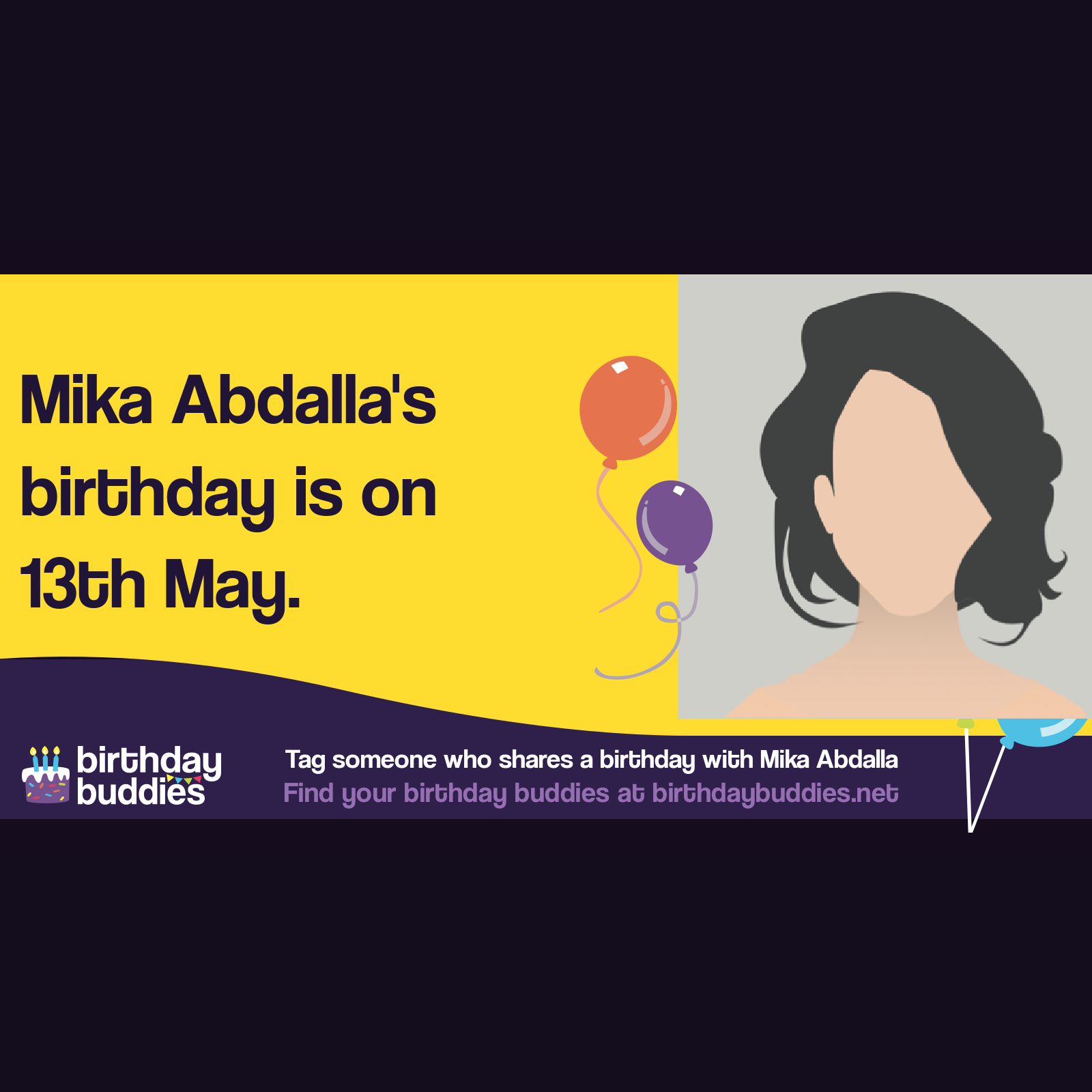 Mika Abdalla's birthday is 13th May 2000