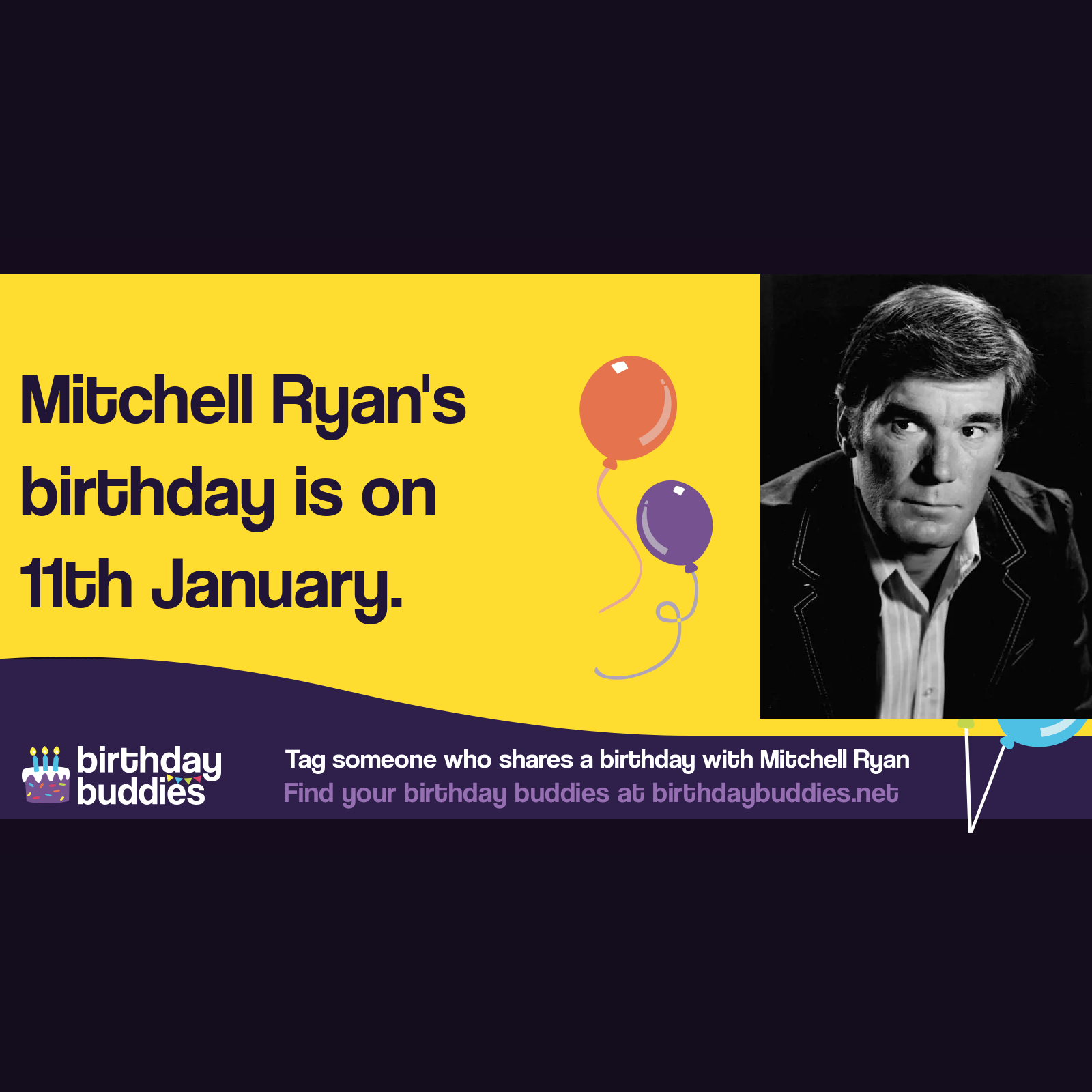 Mitchell Ryan's birthday was 11th January 1928