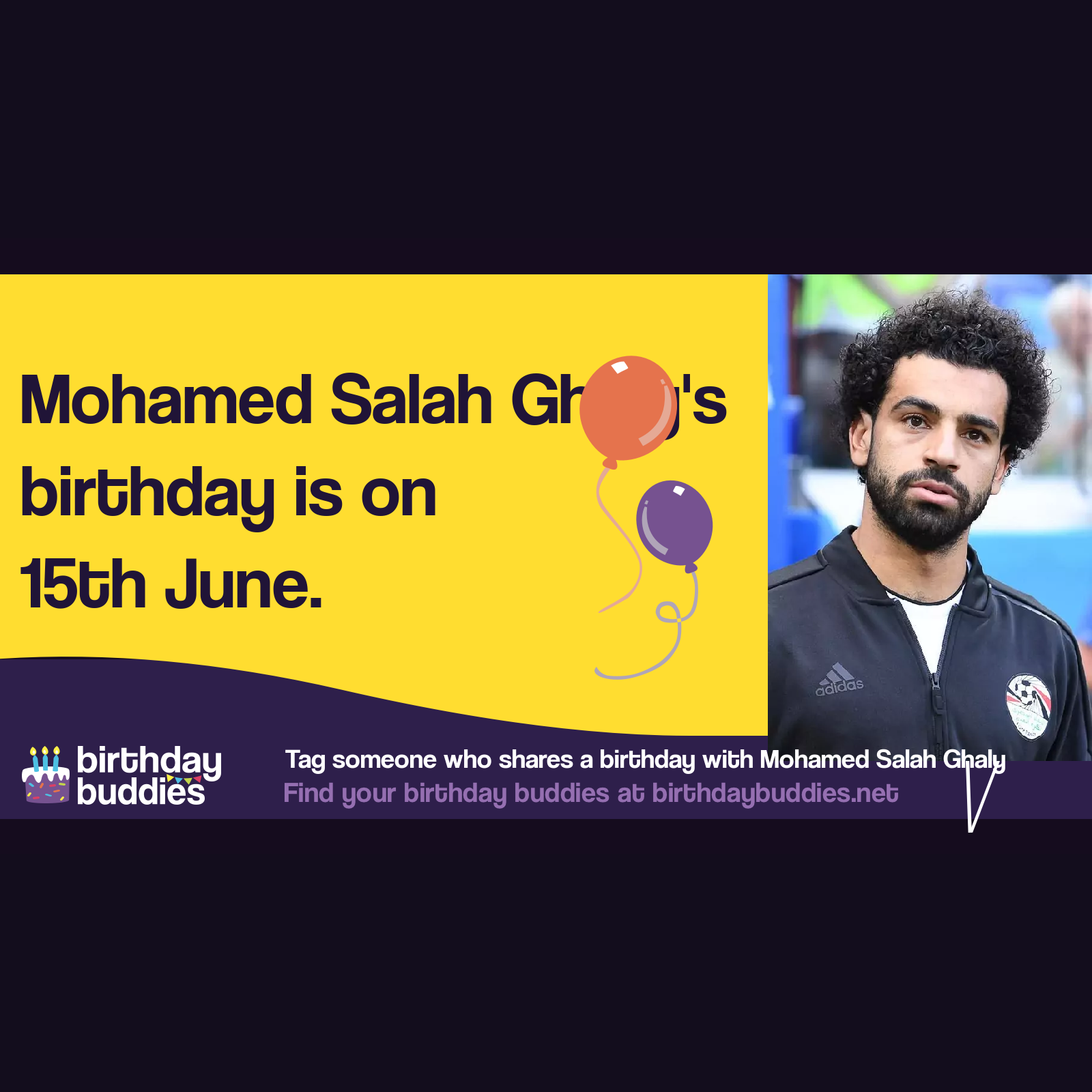 Mohamed Salah Ghaly's birthday is 15th June 1992