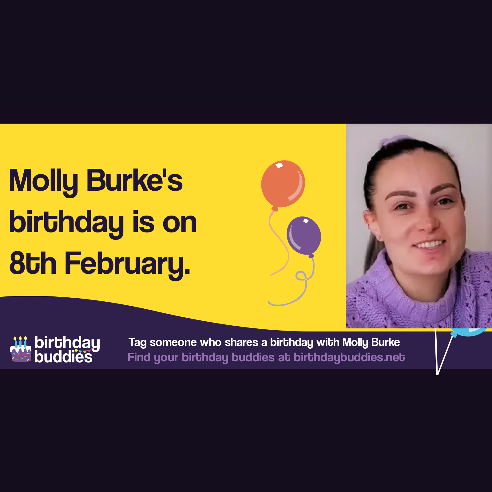 Molly Burke's birthday is 8th February 1994