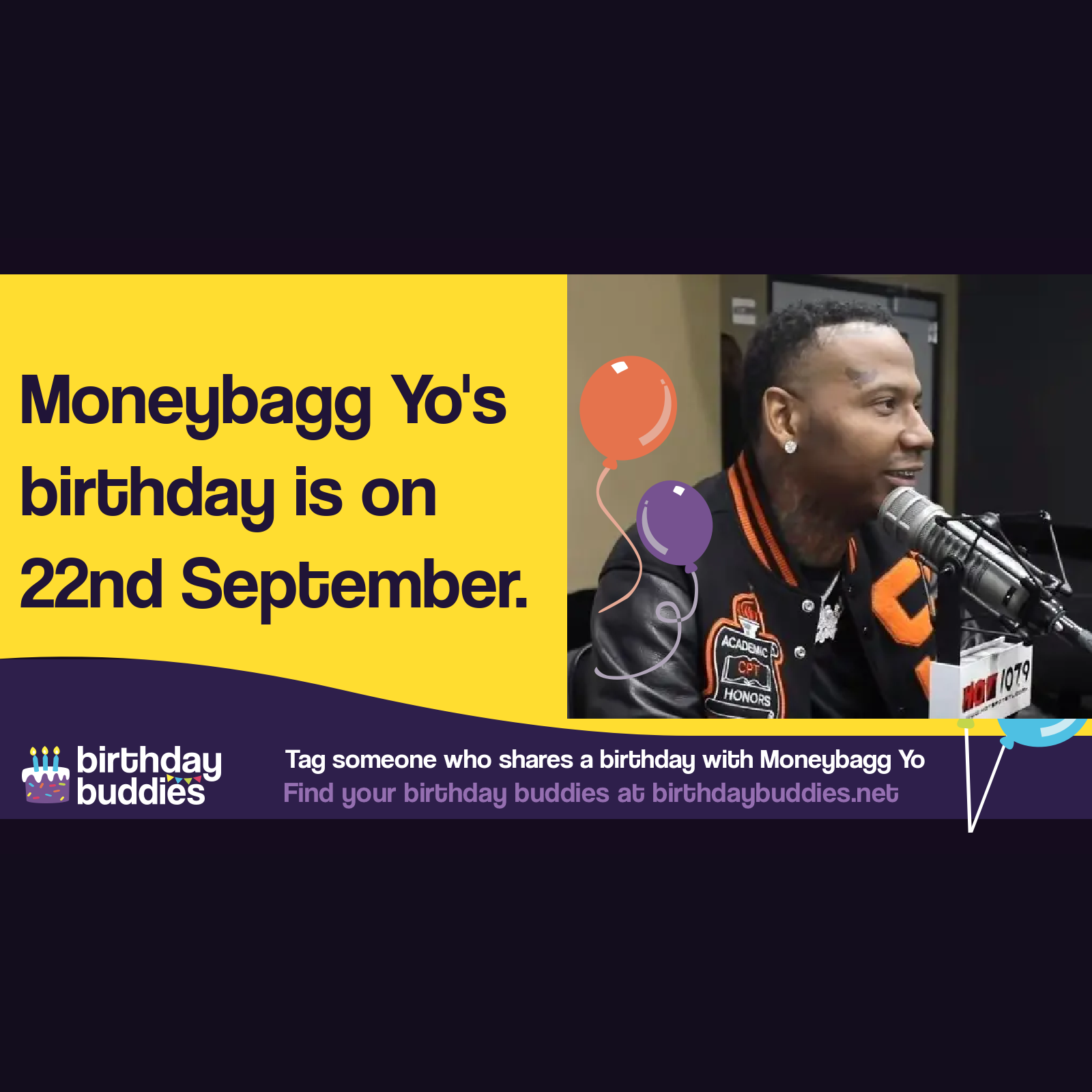 Moneybagg Yo's birthday is 22nd September 1991