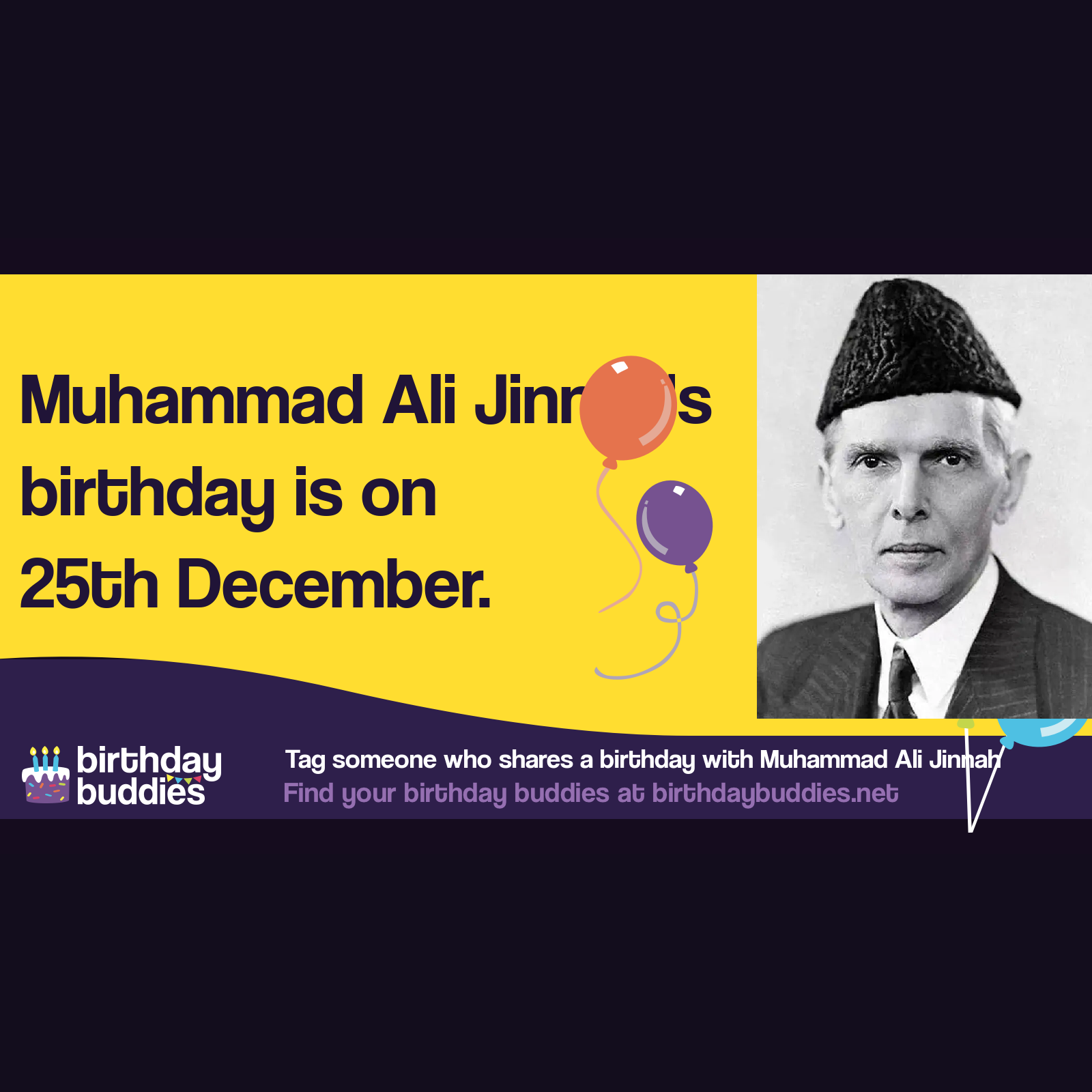 Muhammad Ali Jinnah's birthday was 25th December 1876