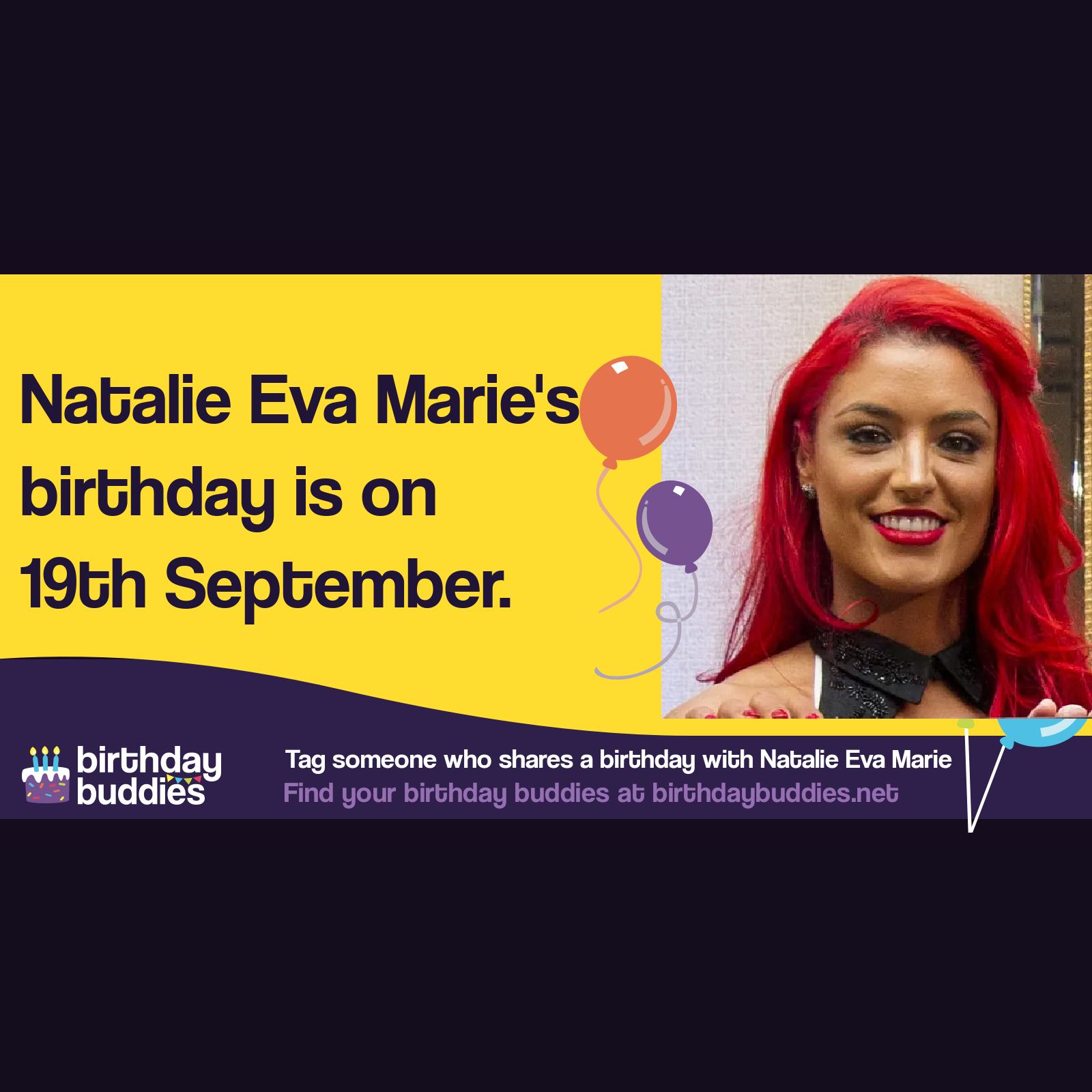 Natalie Eva Marie's birthday is 19th September 1984