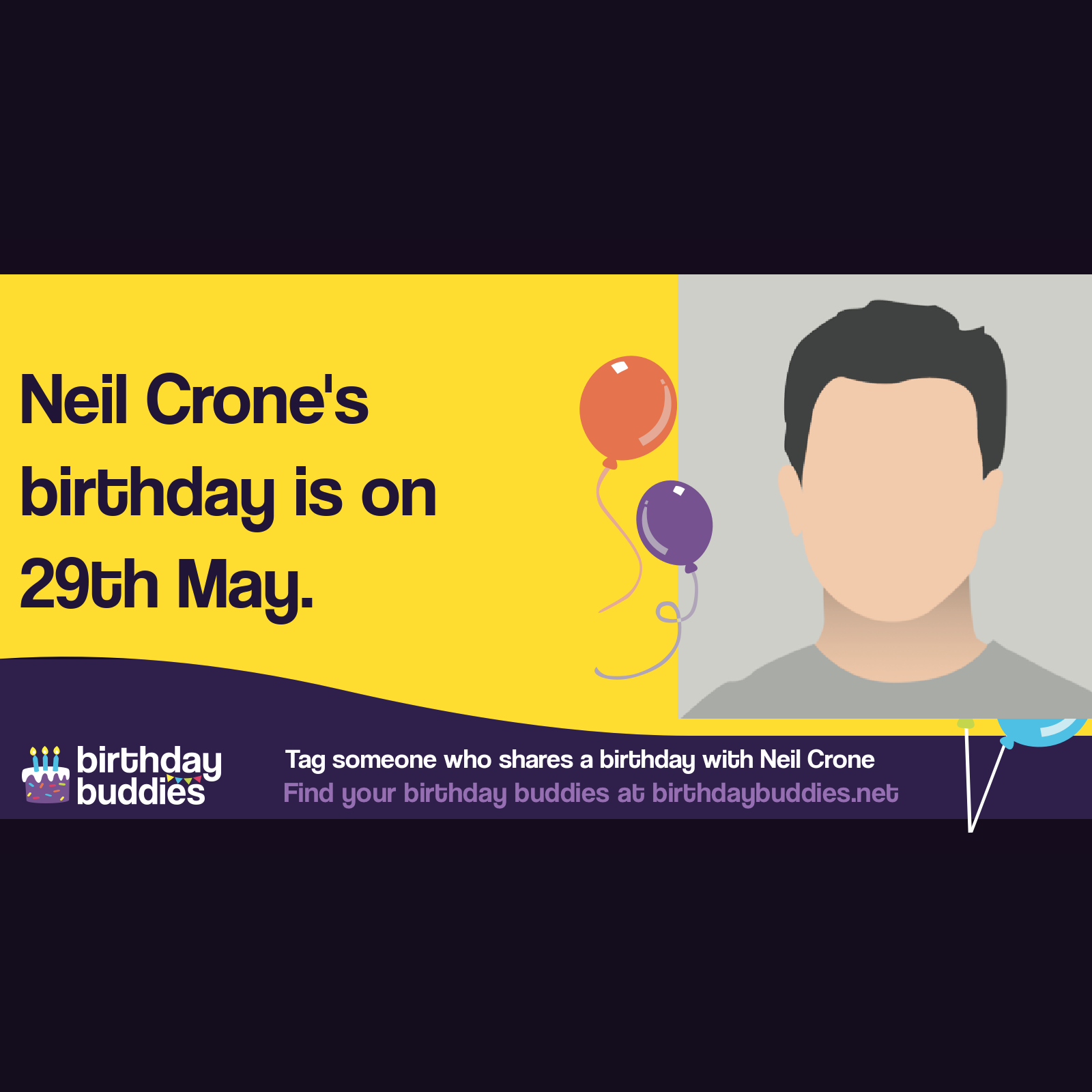 Neil Crone's birthday is 29th May 1960