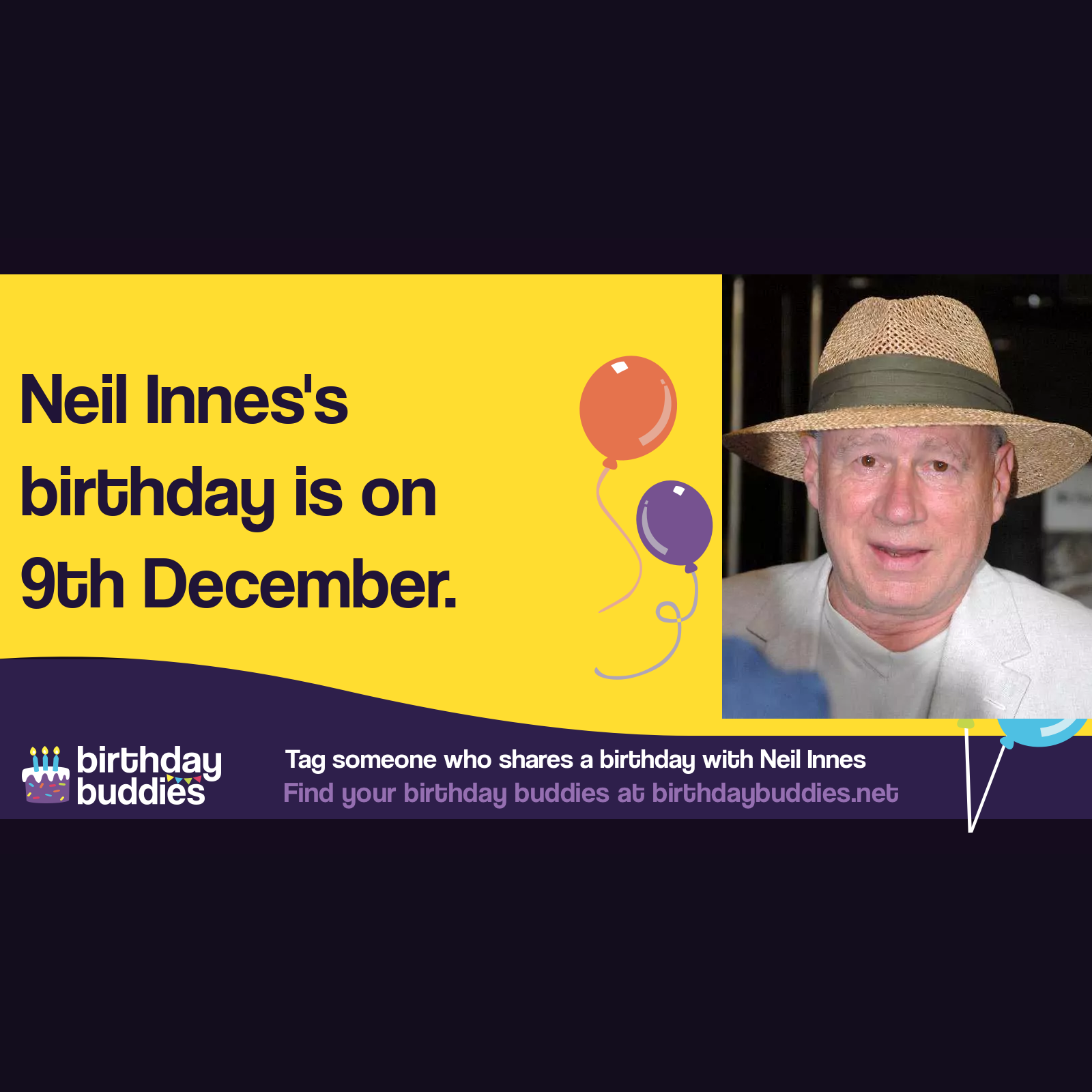 Neil Innes's birthday was 9th December 1944
