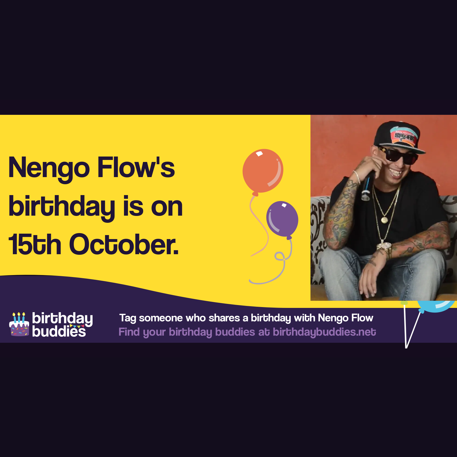 Ñengo Flow's birthday is 15th October 1981
