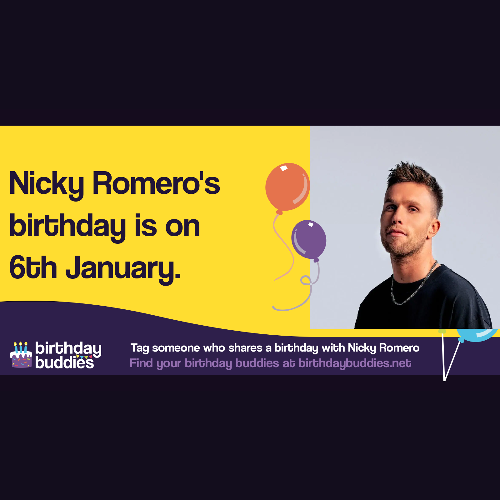Nicky Romero's birthday is 6th January 1989