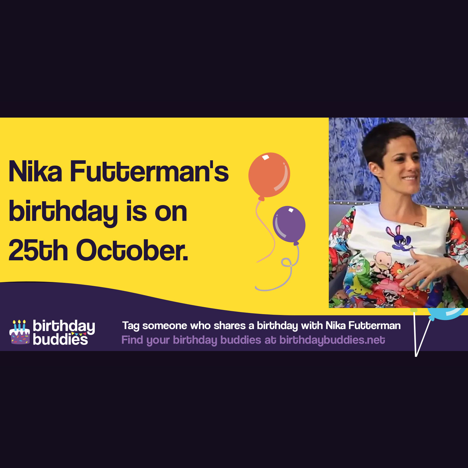 Nika Futterman's birthday is 25th October 1969