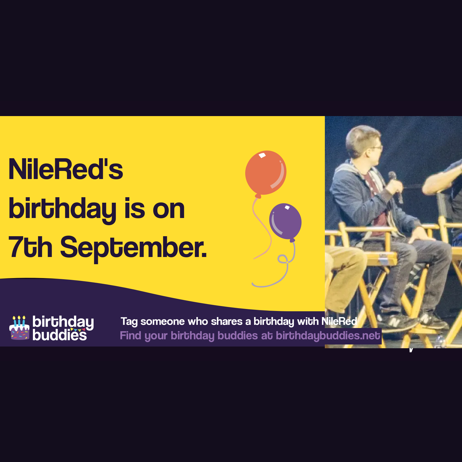NileRed's birthday is 7th September 1991