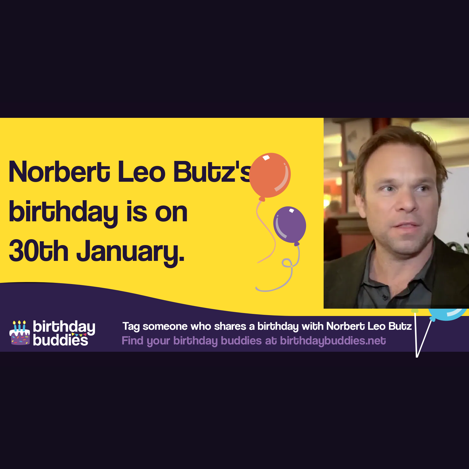 Norbert Leo Butz's birthday is 30th January 1967