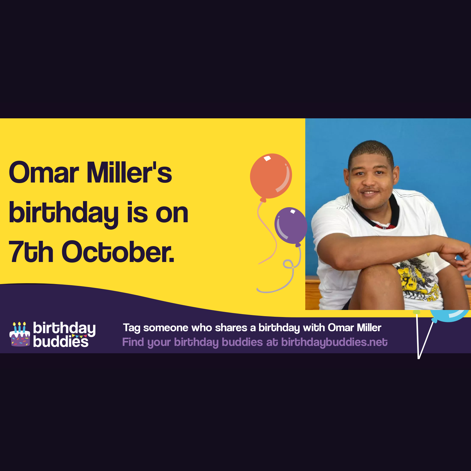 Omar Miller's birthday is 7th October 1978