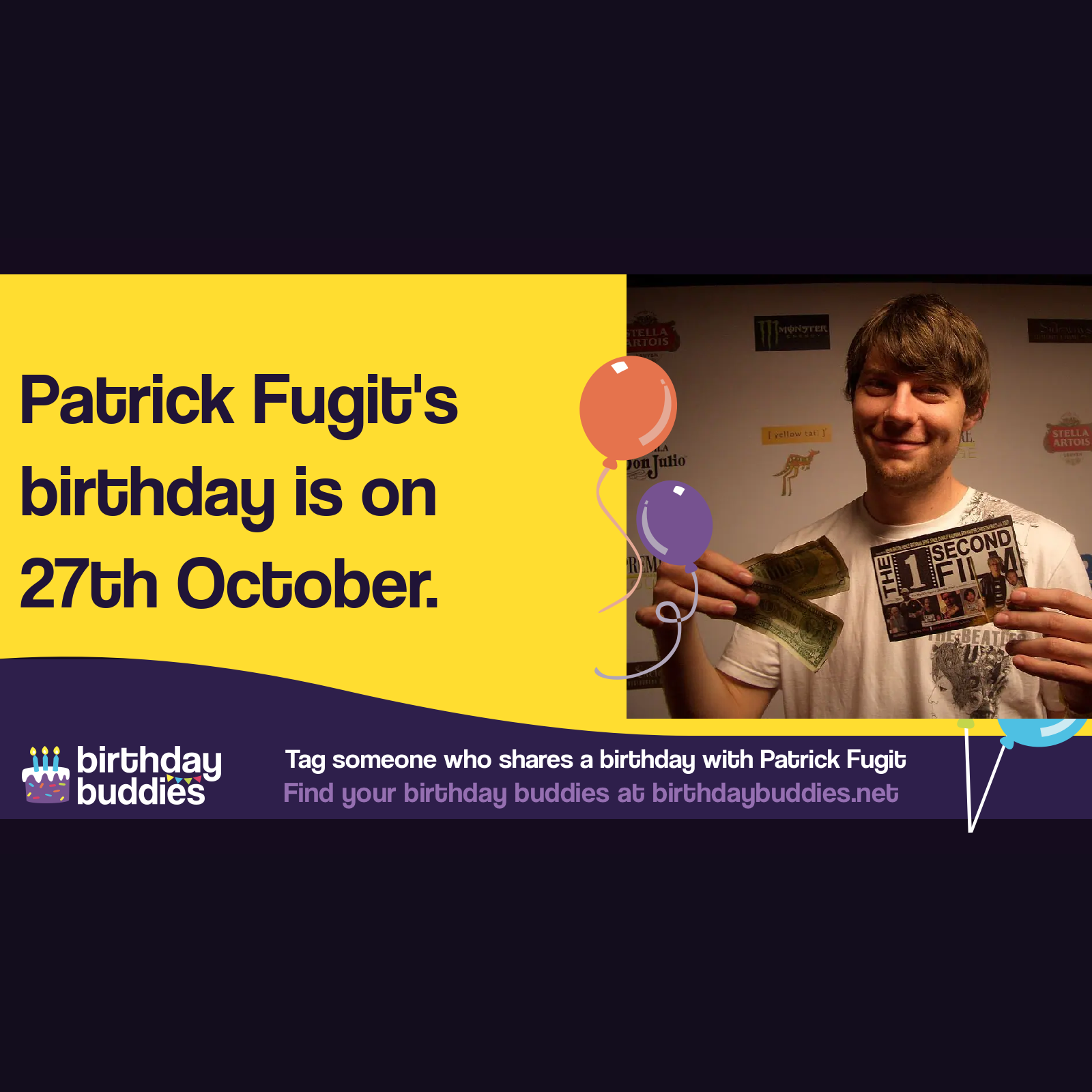 Patrick Fugit's birthday is 27th October 1982