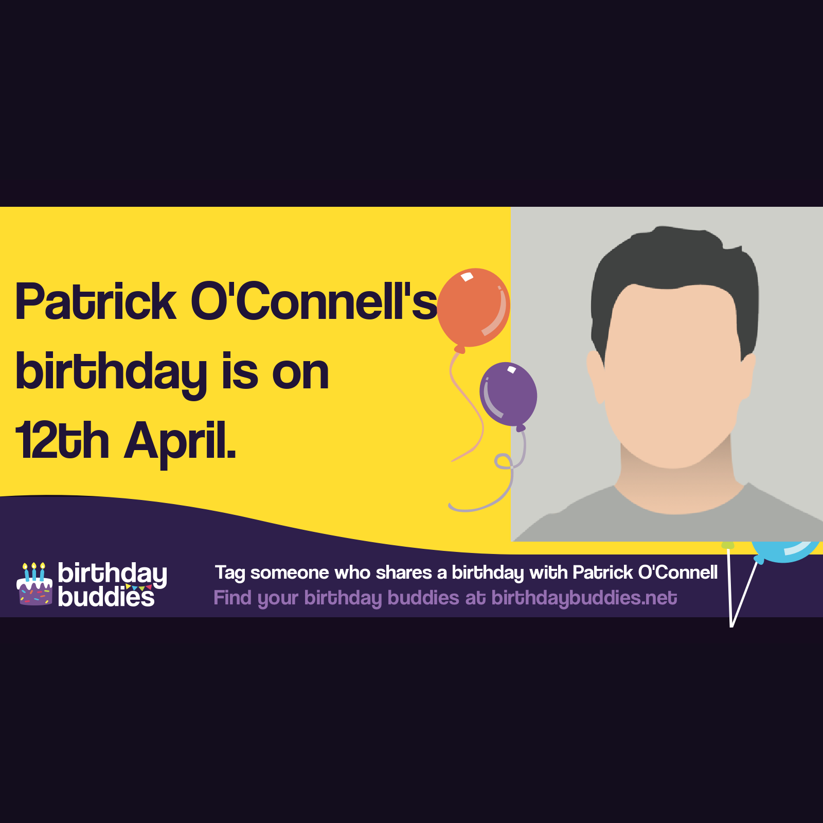 Patrick O'Connell's birthday was 12th April 1953