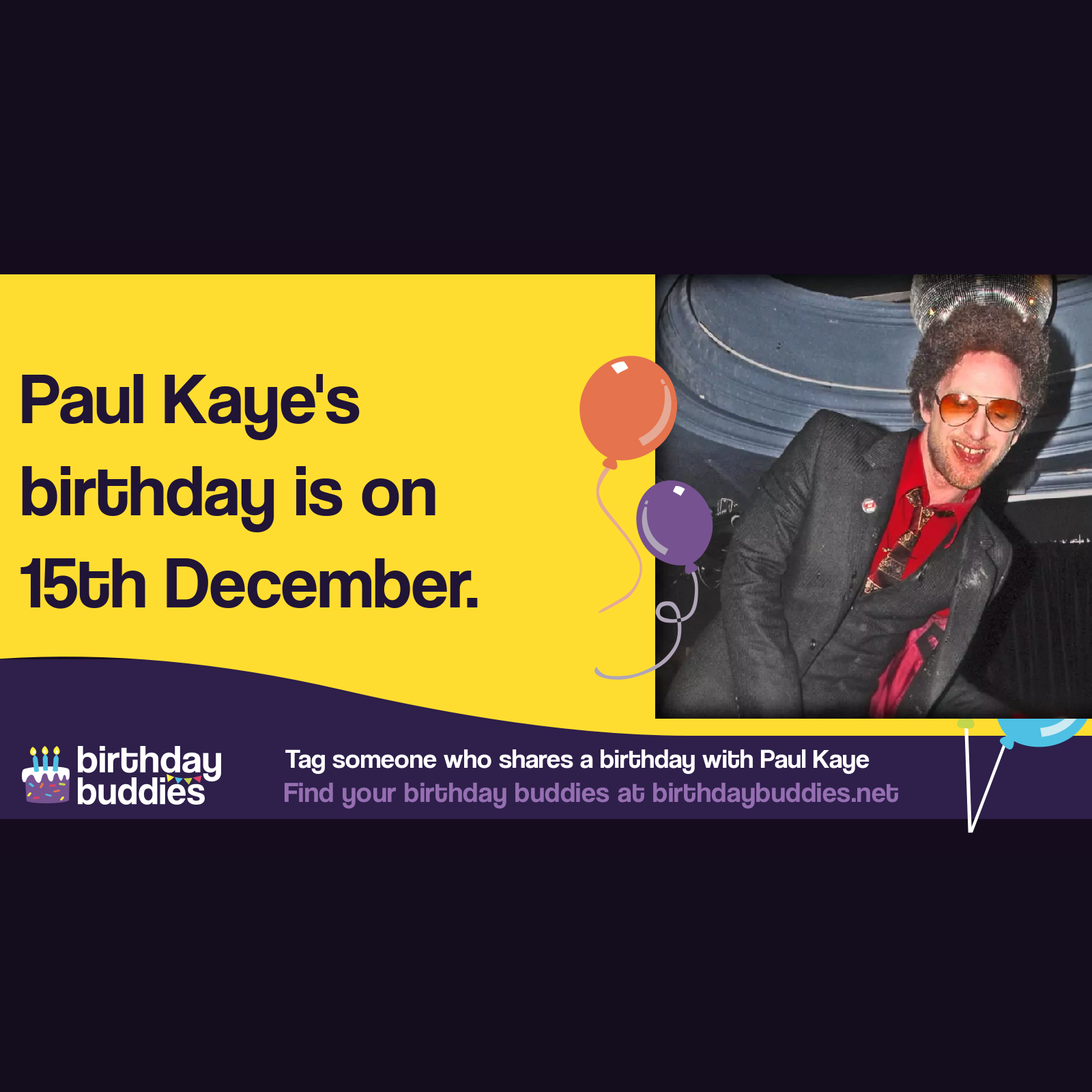 Paul Kaye's birthday is 15th December 1964