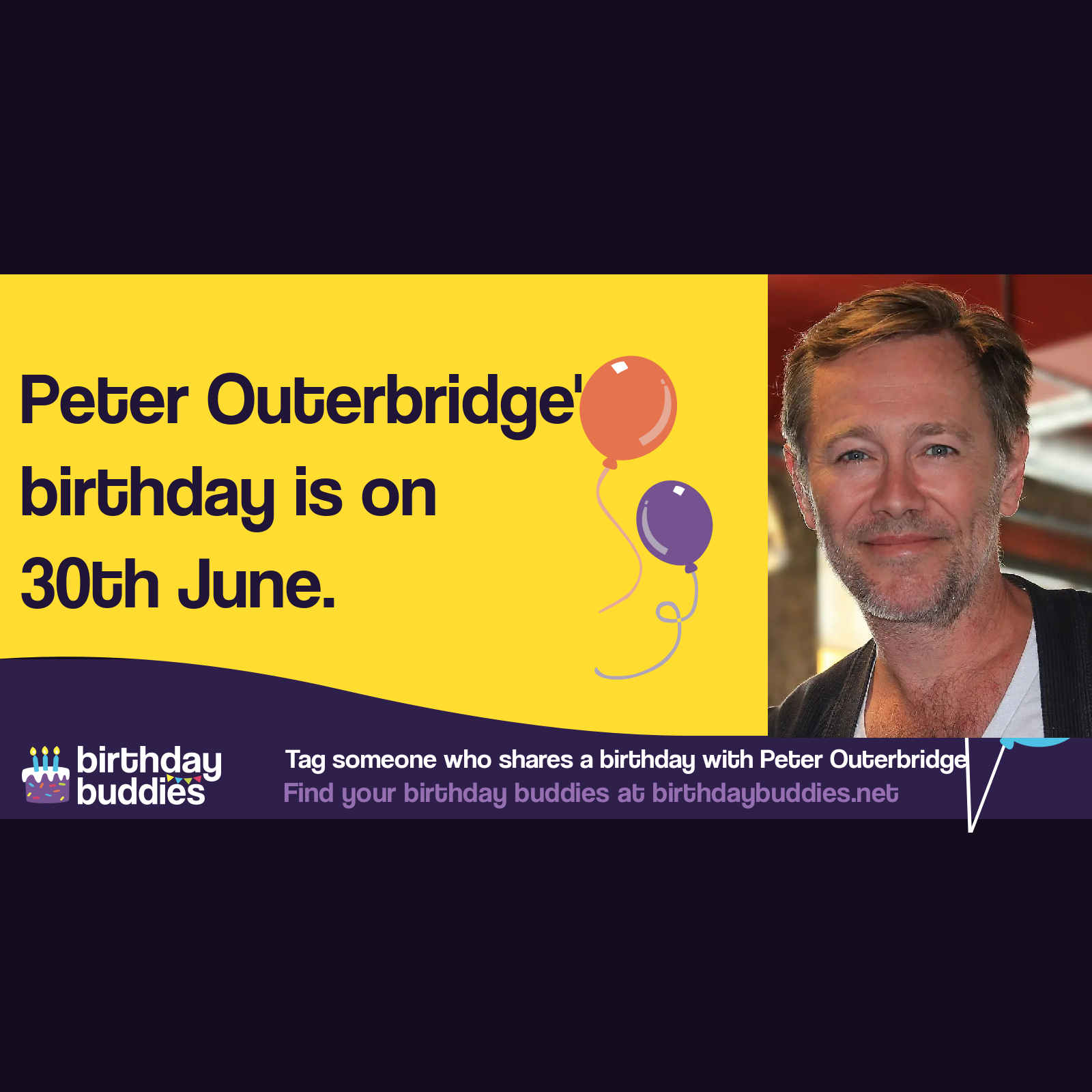 Peter Outerbridge's birthday is 30th June 1966