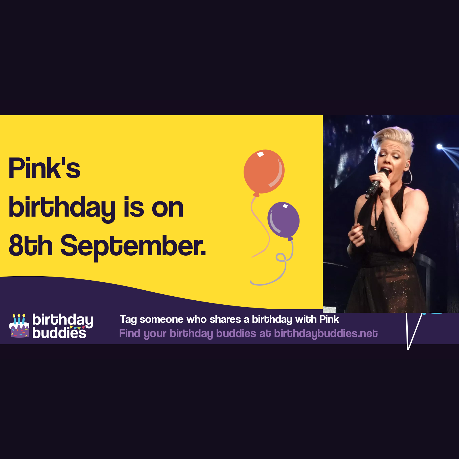Pink's birthday is 8th September 1979