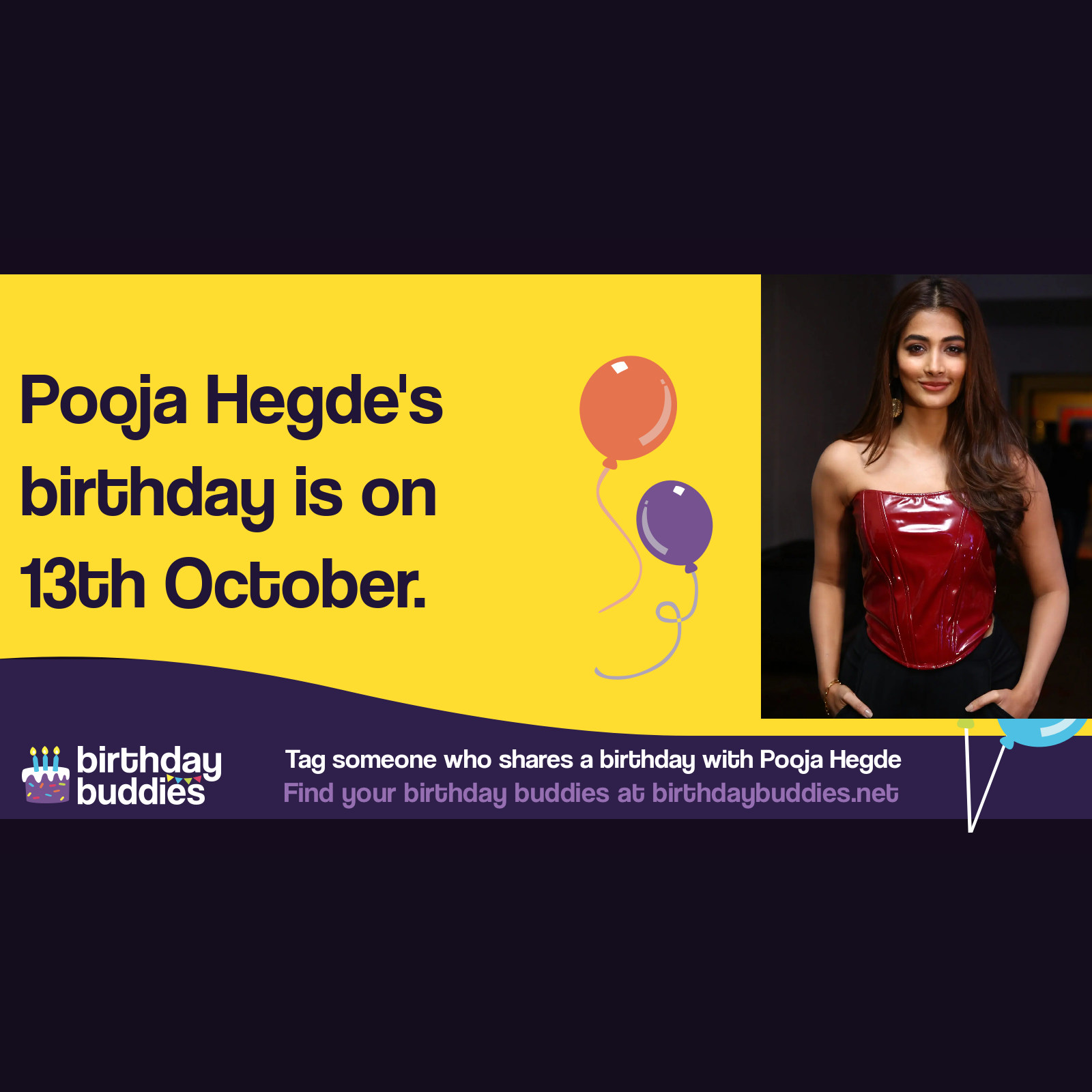 Pooja Hegde's birthday is 13th October 1990