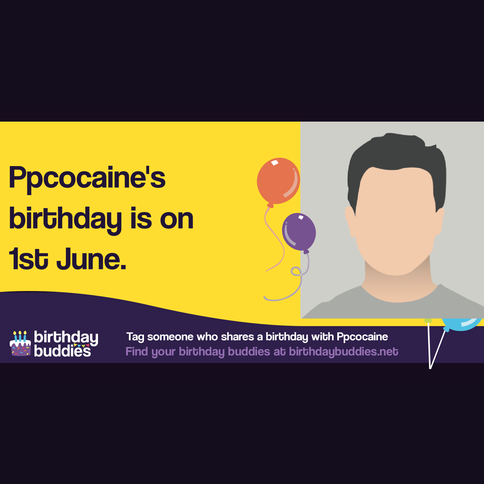 Ppcocaine's birthday is 1st June 2001