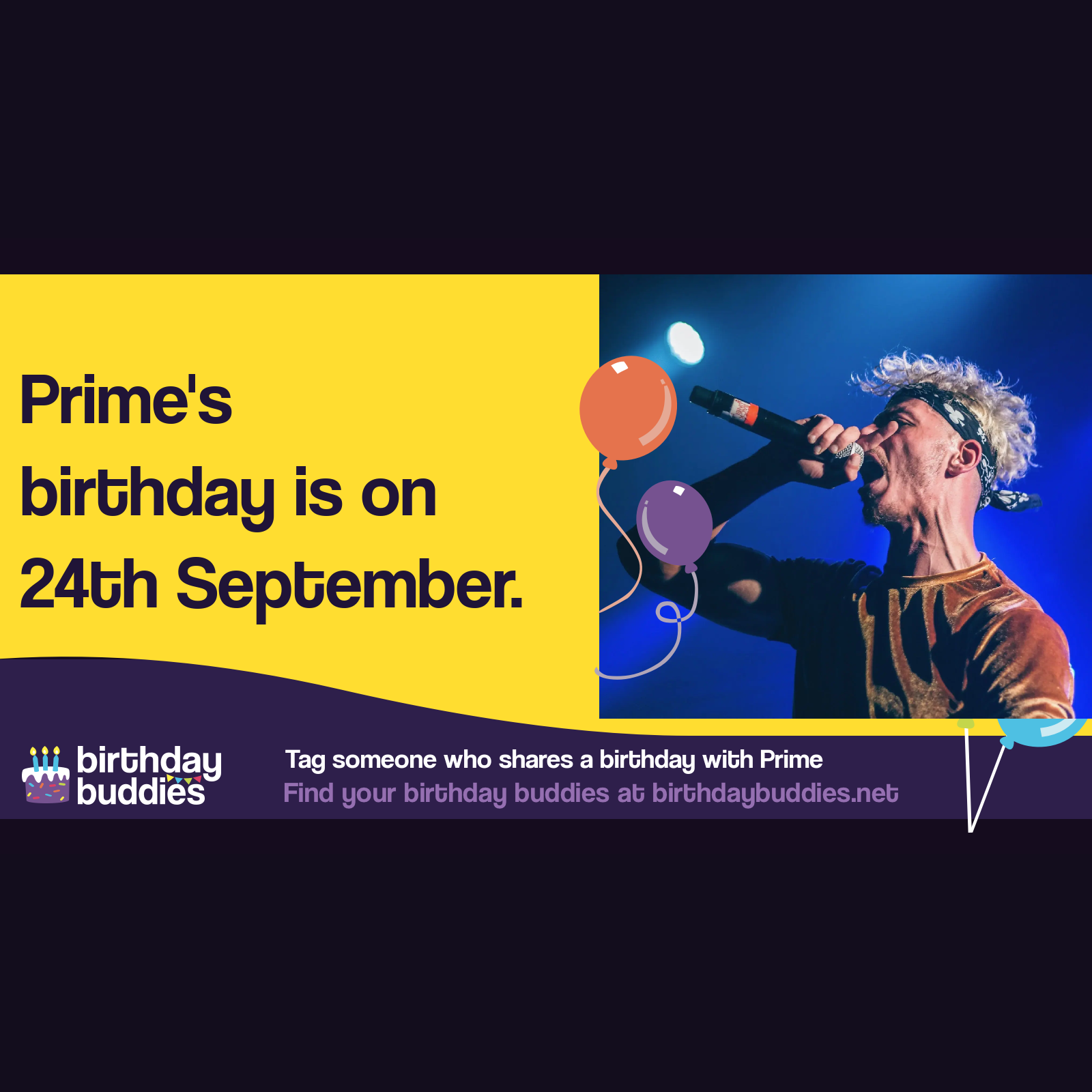 Prime's birthday is 24th September 1992