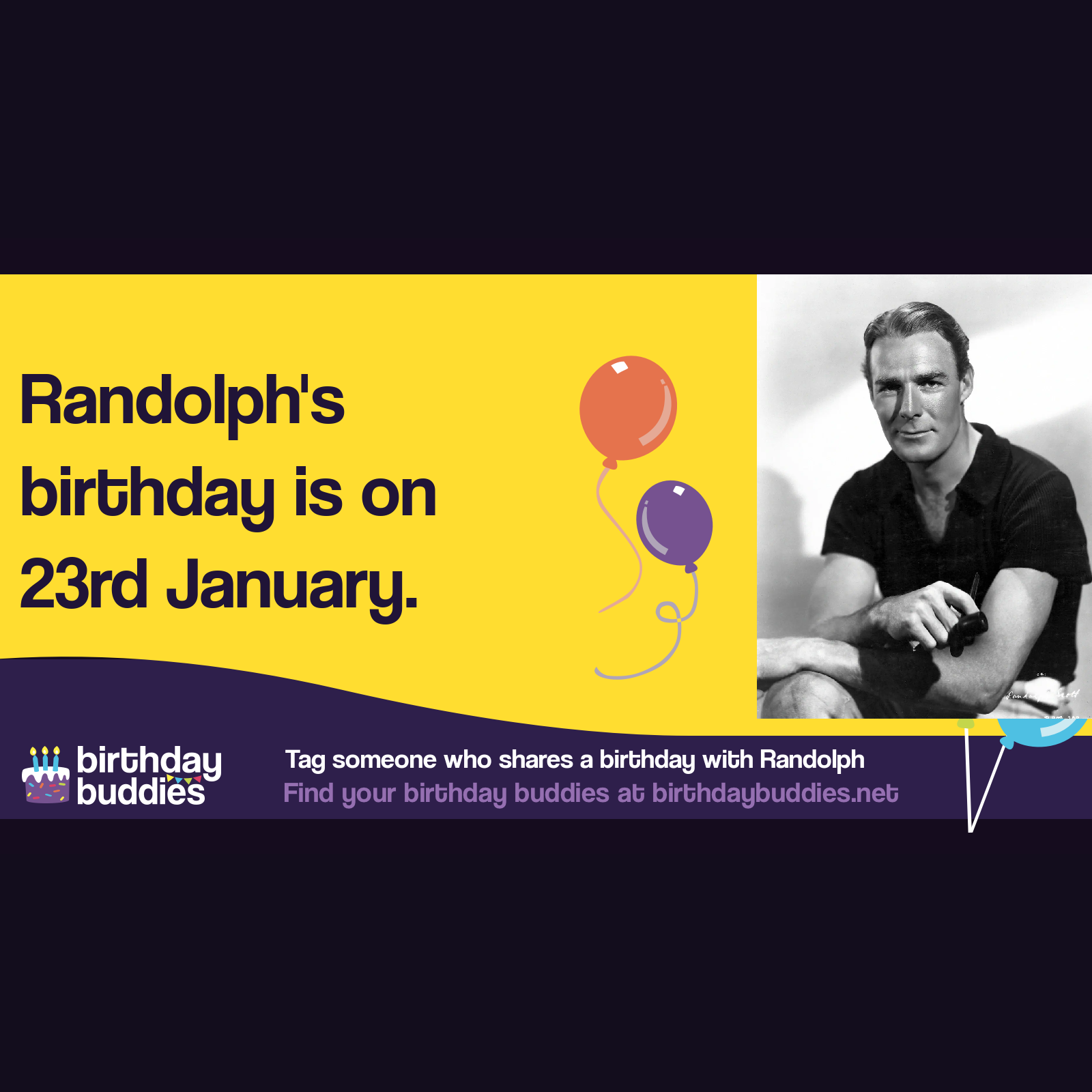 Randolph's birthday was 23rd January 1898