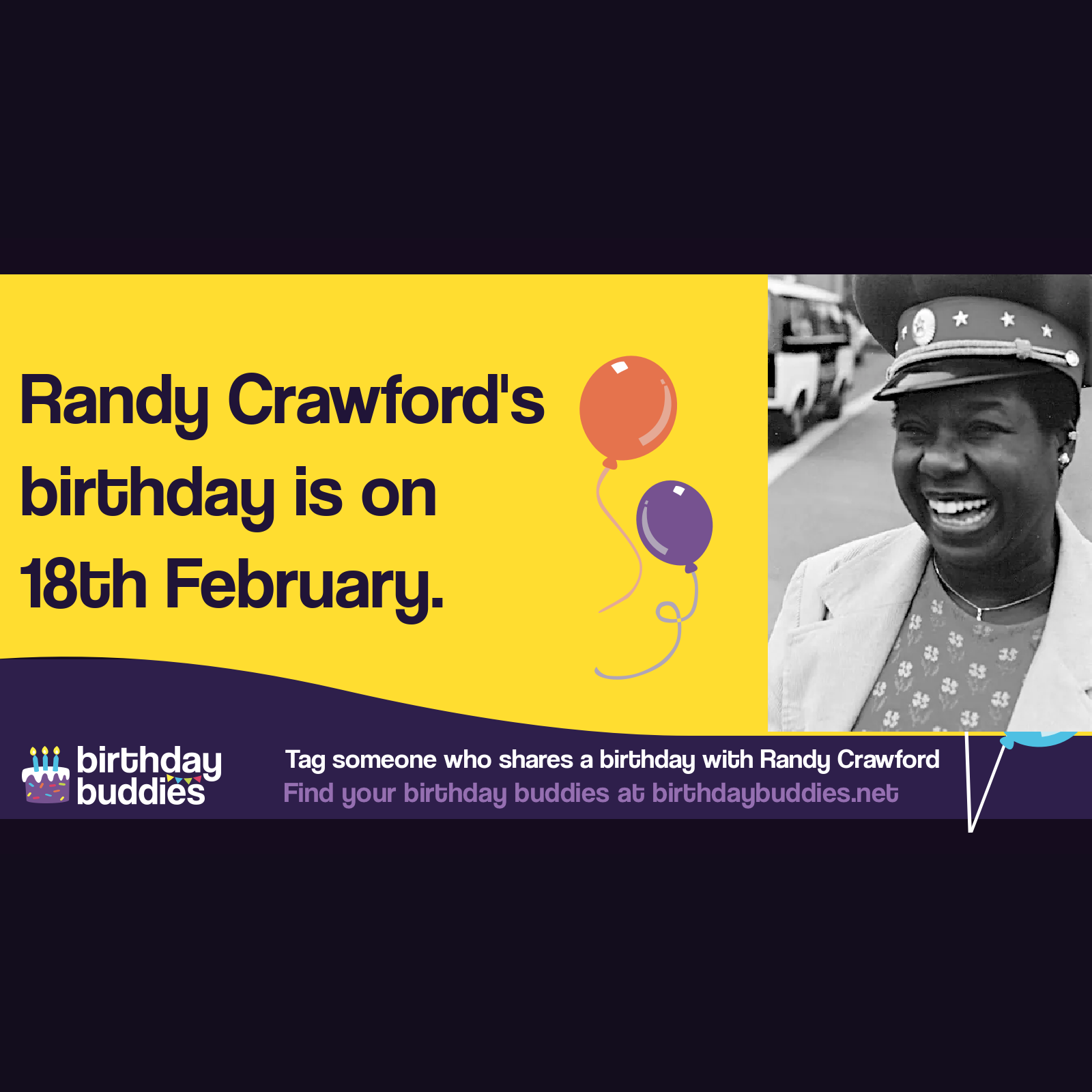 Randy Crawford's birthday is 18th February 1952