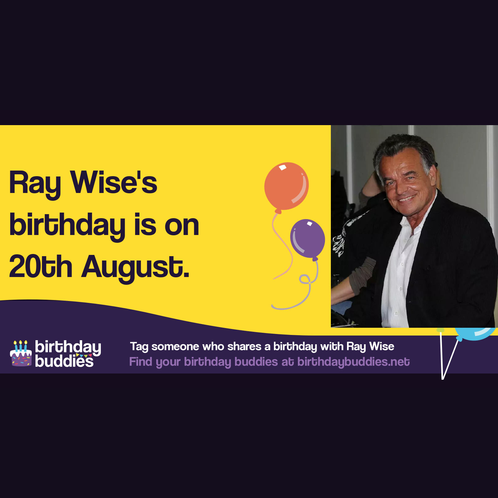 Ray Wise's birthday is 20th August 1947