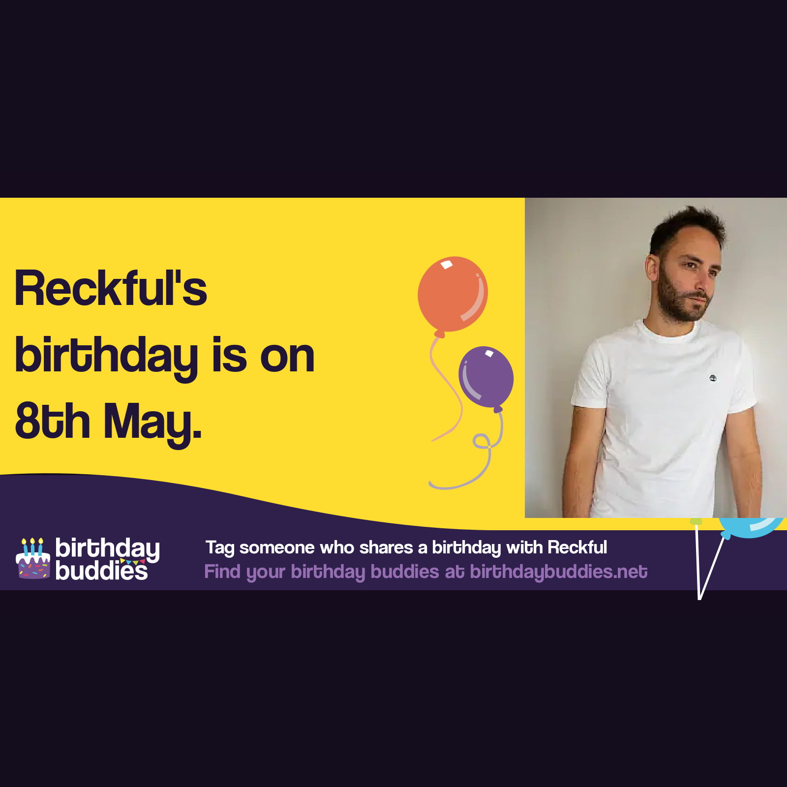 Reckful's birthday was 8th May 1989