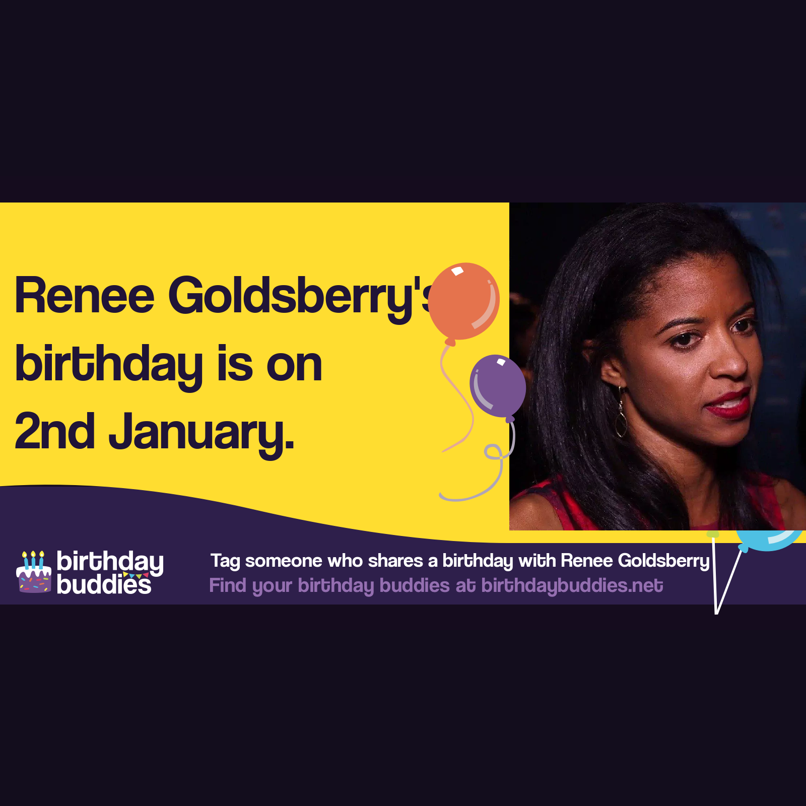 Renée Goldsberry's birthday is 2nd January 1971