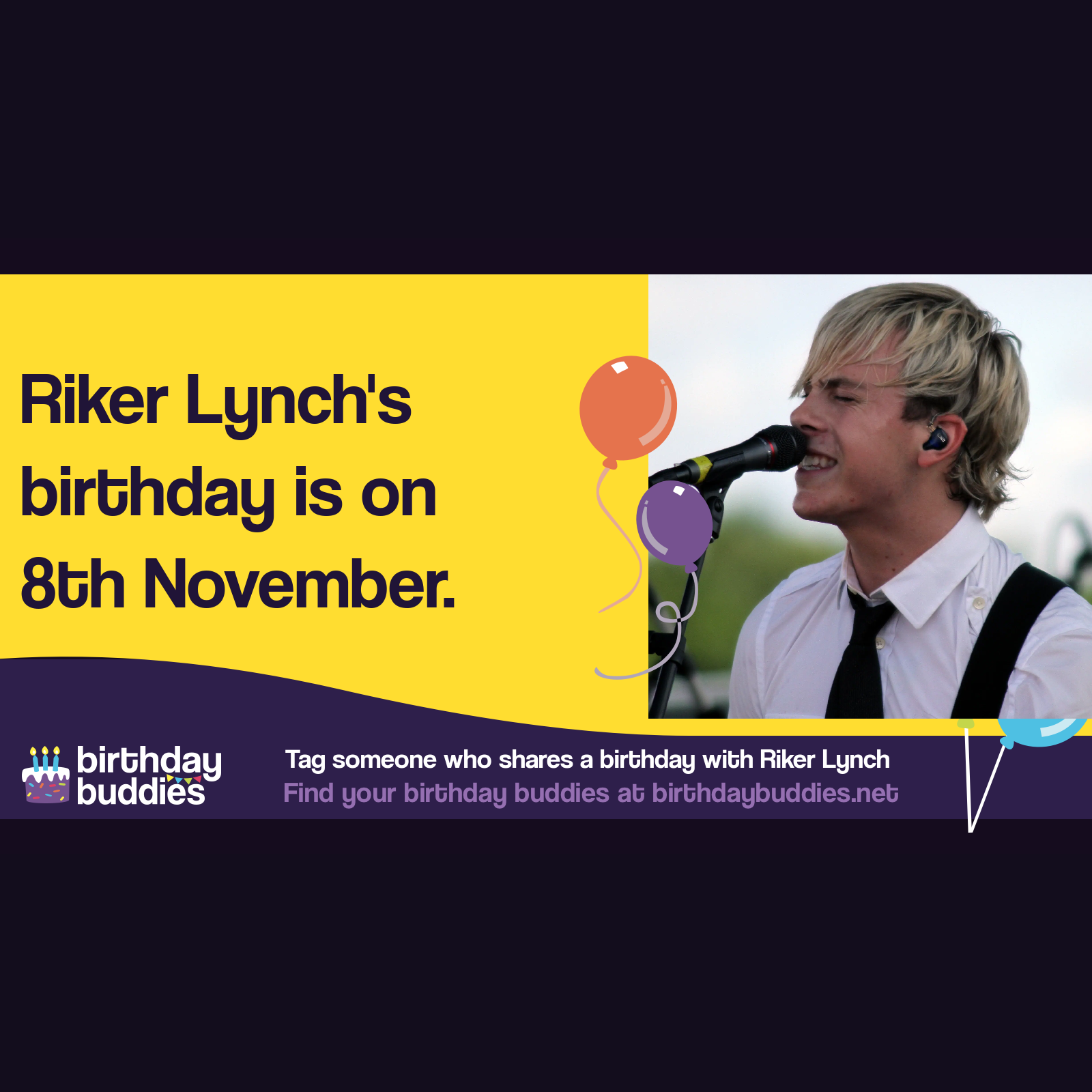 Riker Lynch's birthday is 8th November 1991