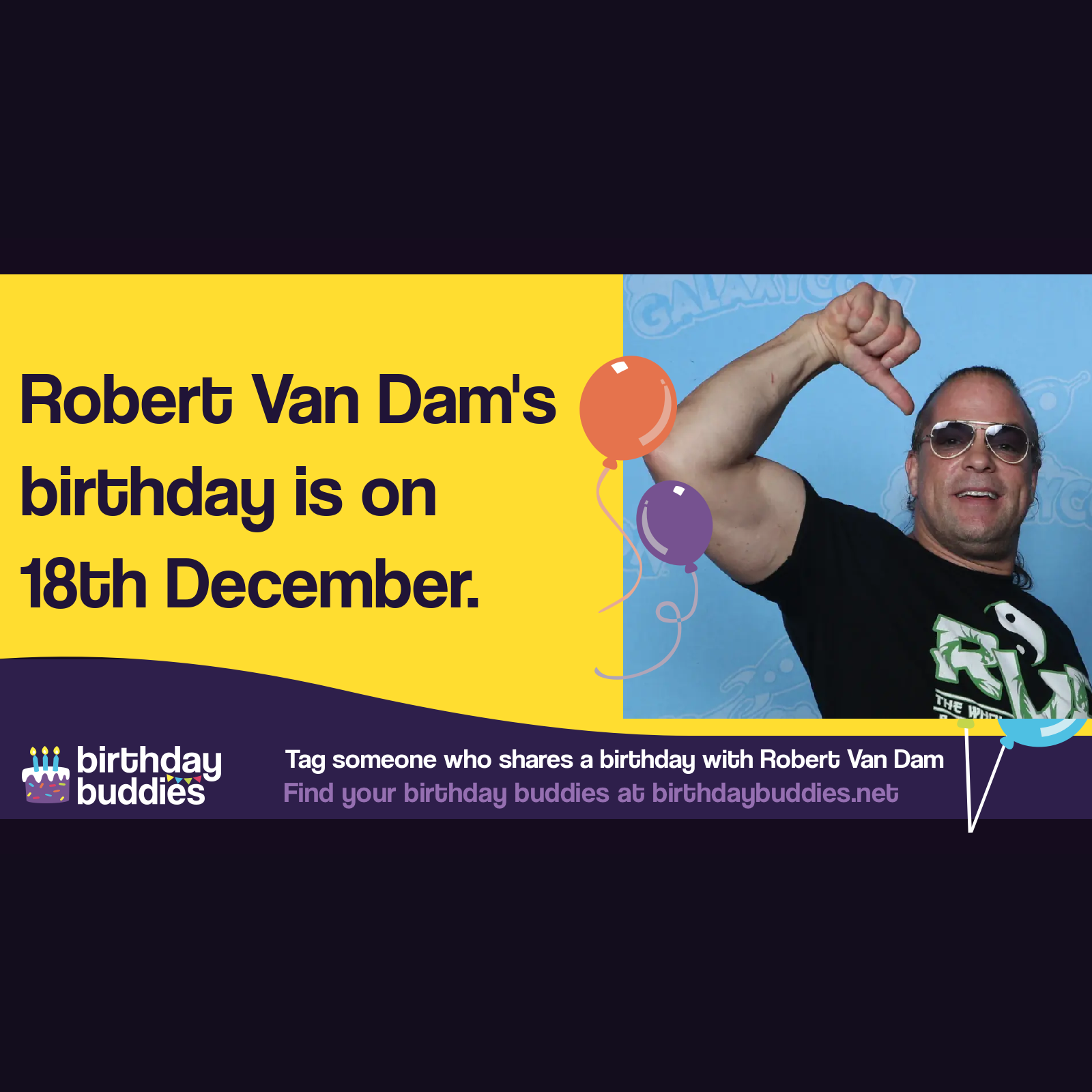 Robert Van Dam's birthday is 18th December 1970
