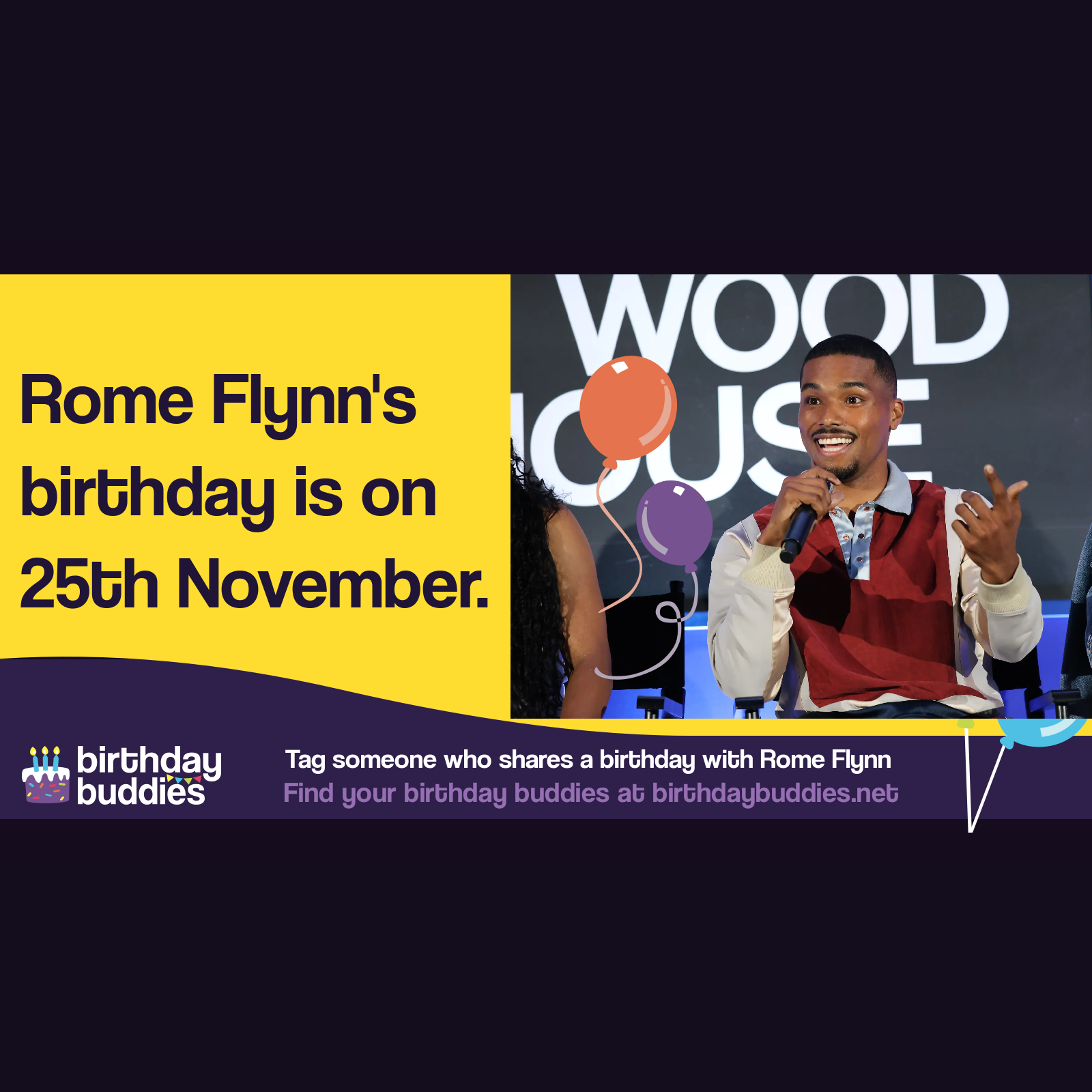 Rome Flynn's birthday is 25th November 1991