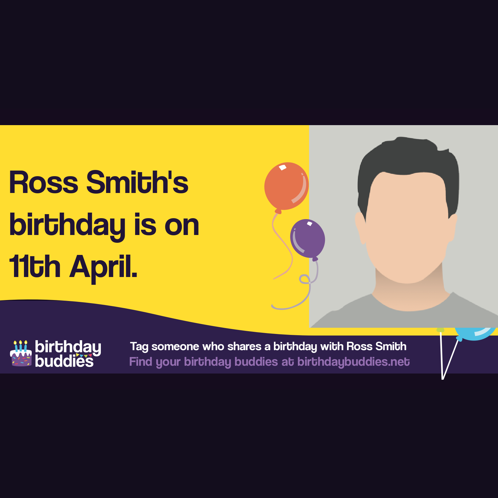 Ross Smith's birthday is 11th April 1985