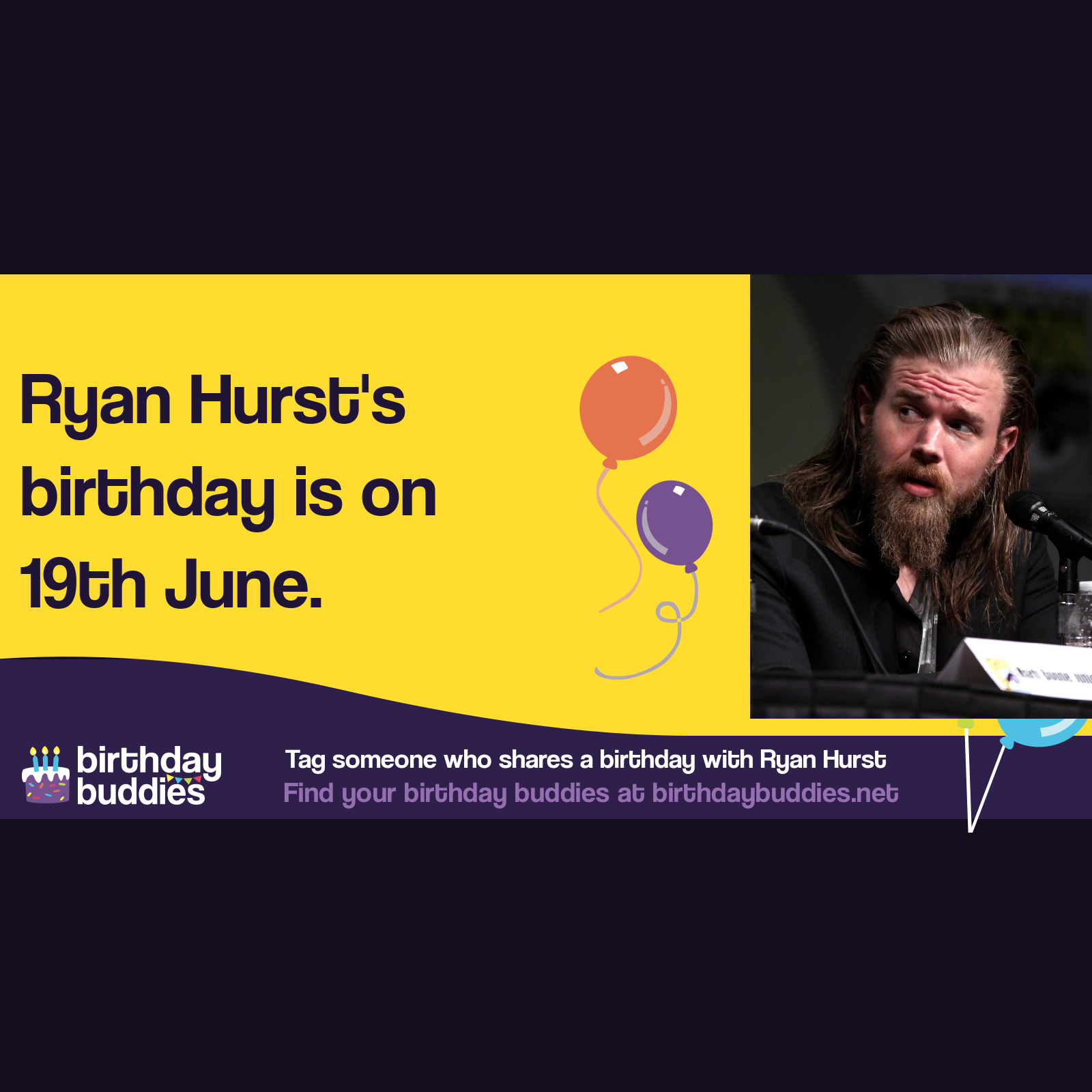 Ryan Hurst's birthday is 19th June 1976