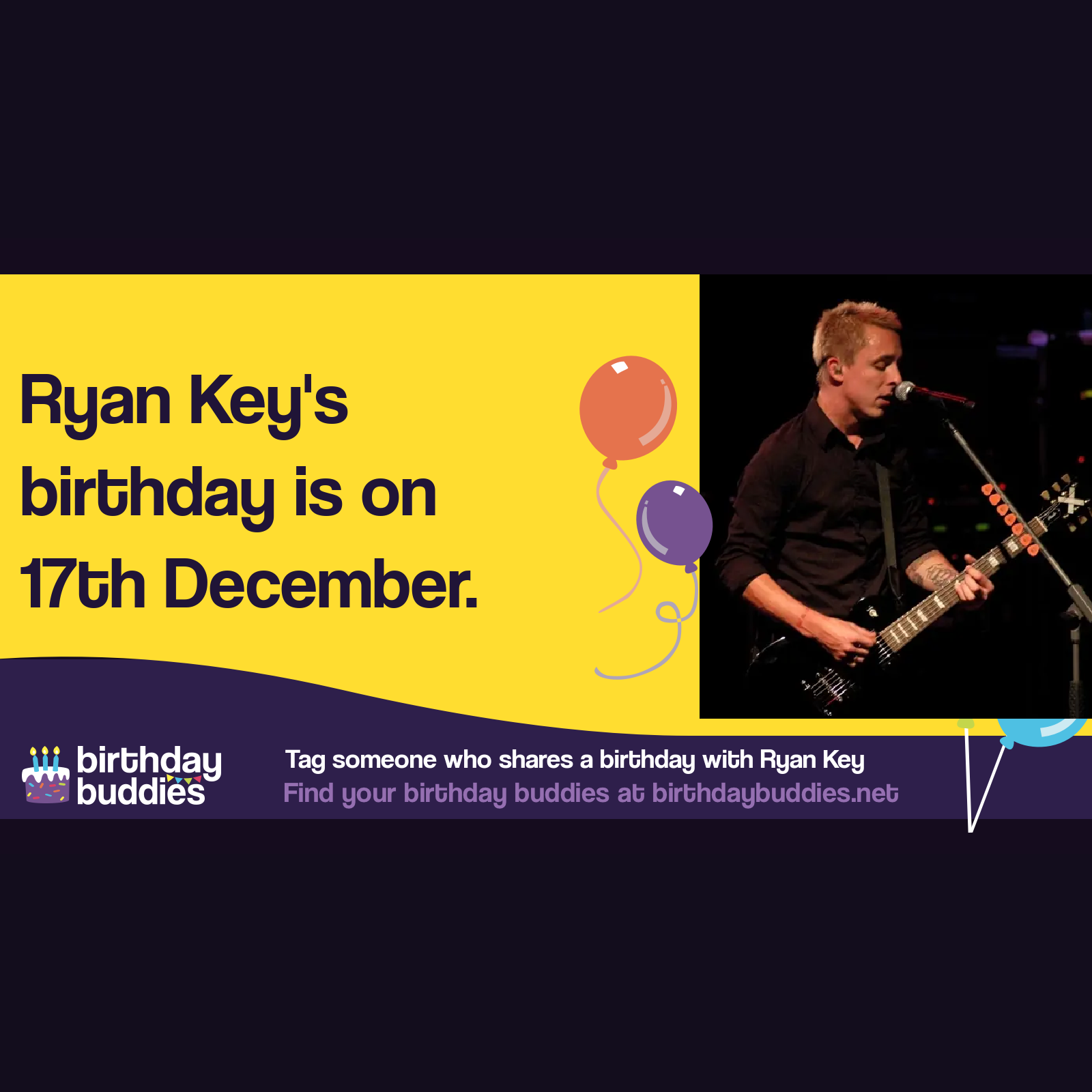 Ryan Key's birthday is 17th December 1979